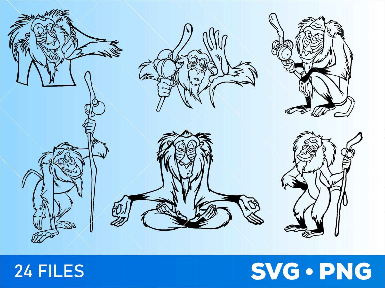 Rafiki SVG Bundle | Lion King SVG Bundle | Layered Cricut File | Svg ...
