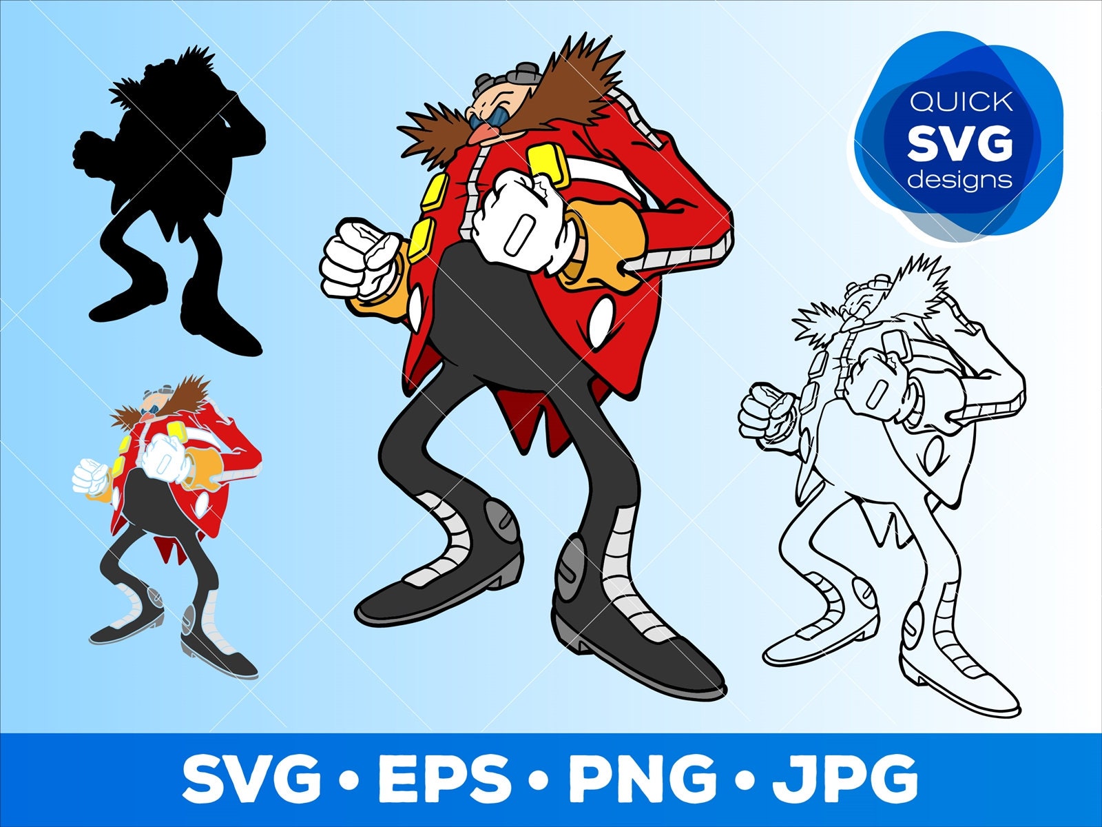 Buy Eggman Robotnik SVG SONIC SVG Layered Cutfile Cricut File Layered ...