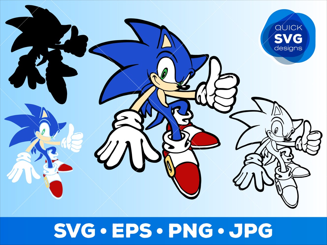 SONIC SVG | Cricut File | Layered SVG | Svg Cut File | Vector Cartoon ...