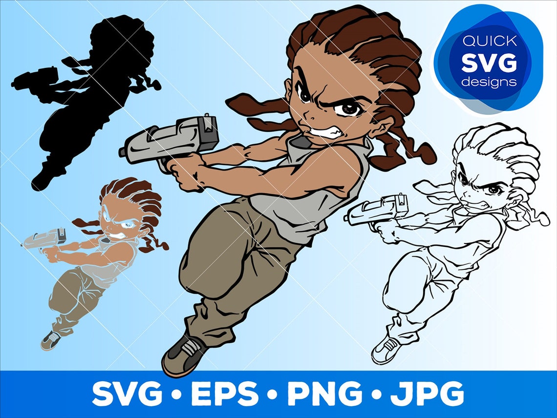 Boondocks SVG Riley Freeman SVG | Anime Manga Layered SVG | Cartoon ...