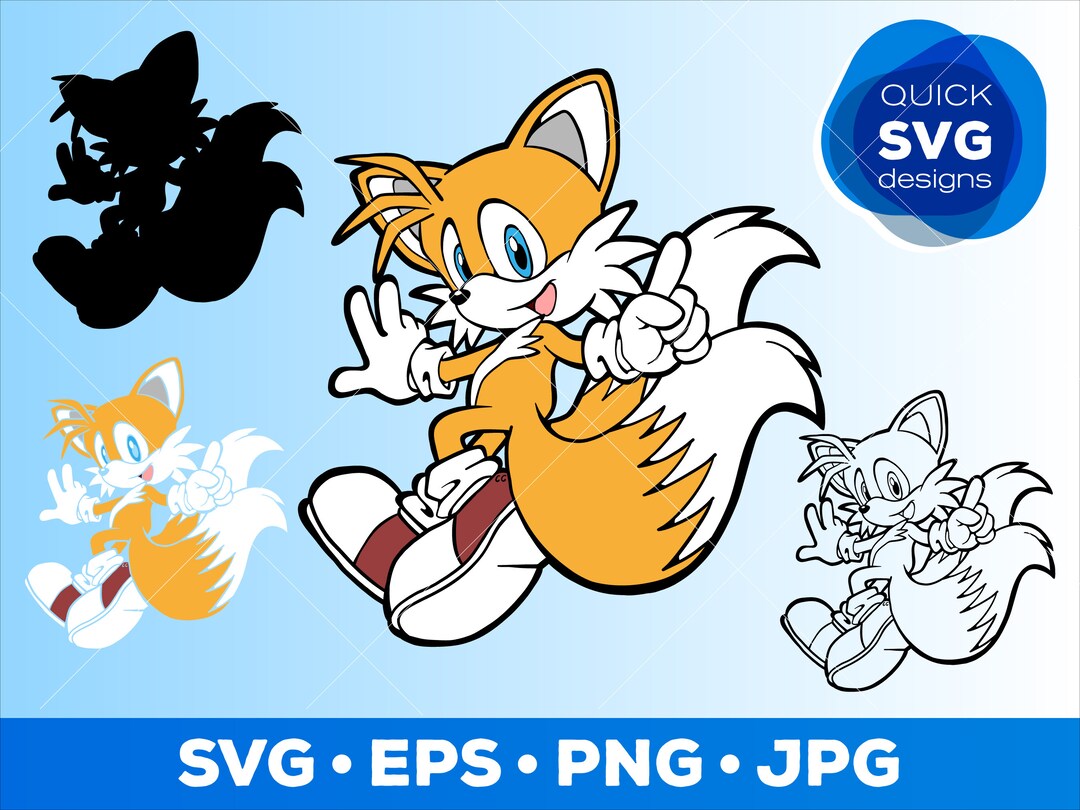 TAILS Sonic SVG | Cricut File | Layered SVG | Svg Cut File | Vector ...