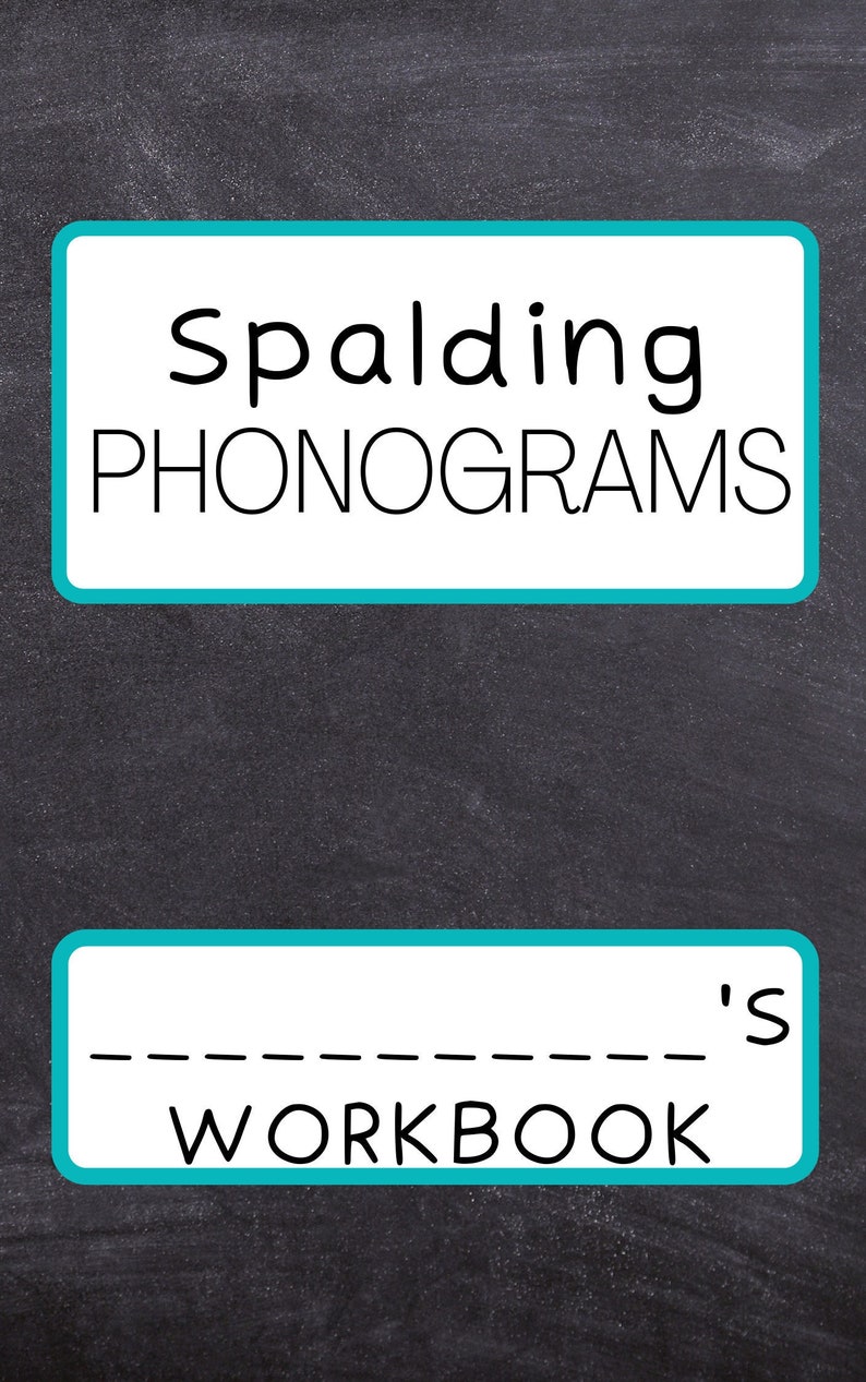 Spalding Phonograms Workbook - Etsy