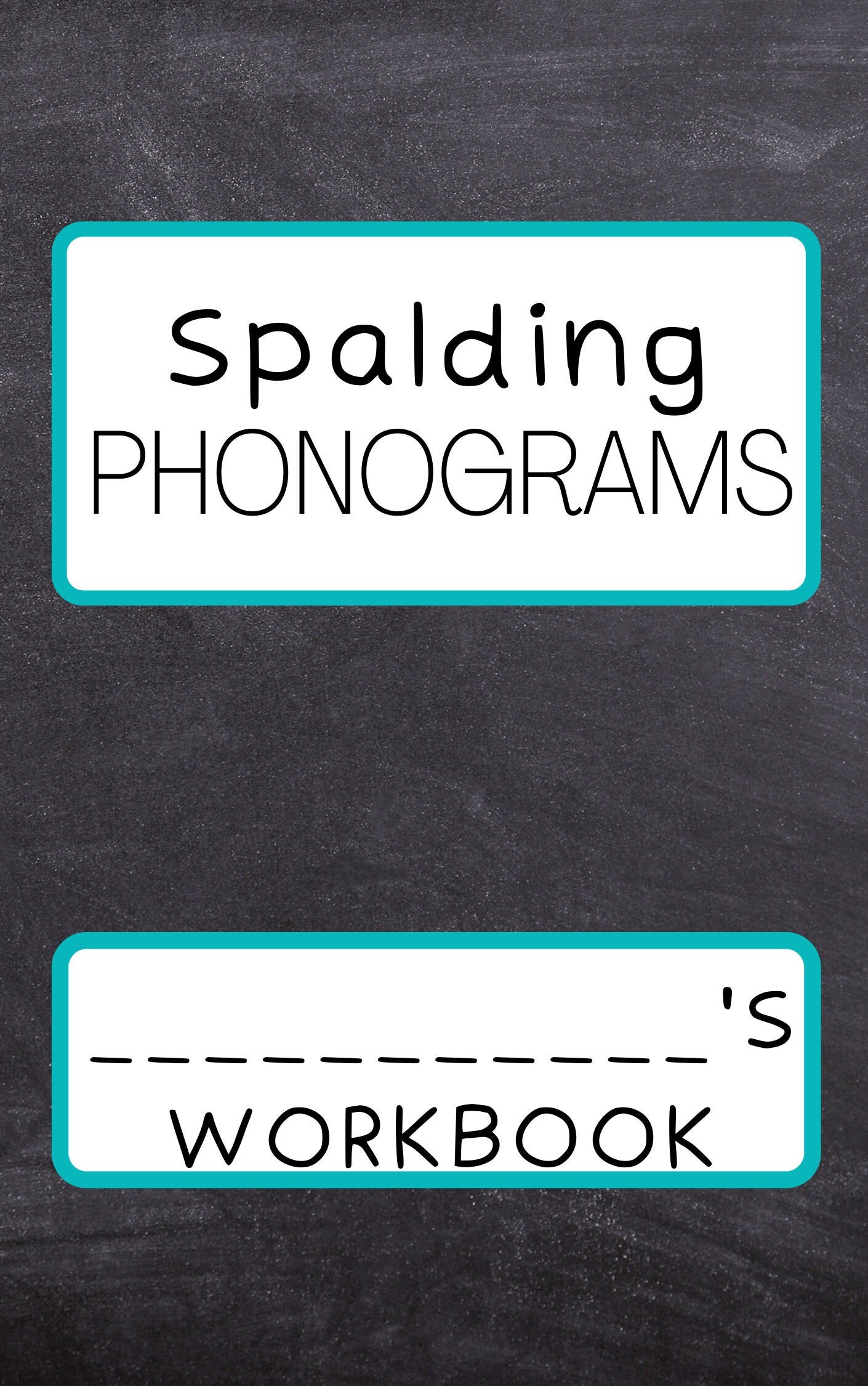 Spalding Phonograms Workbook - Etsy