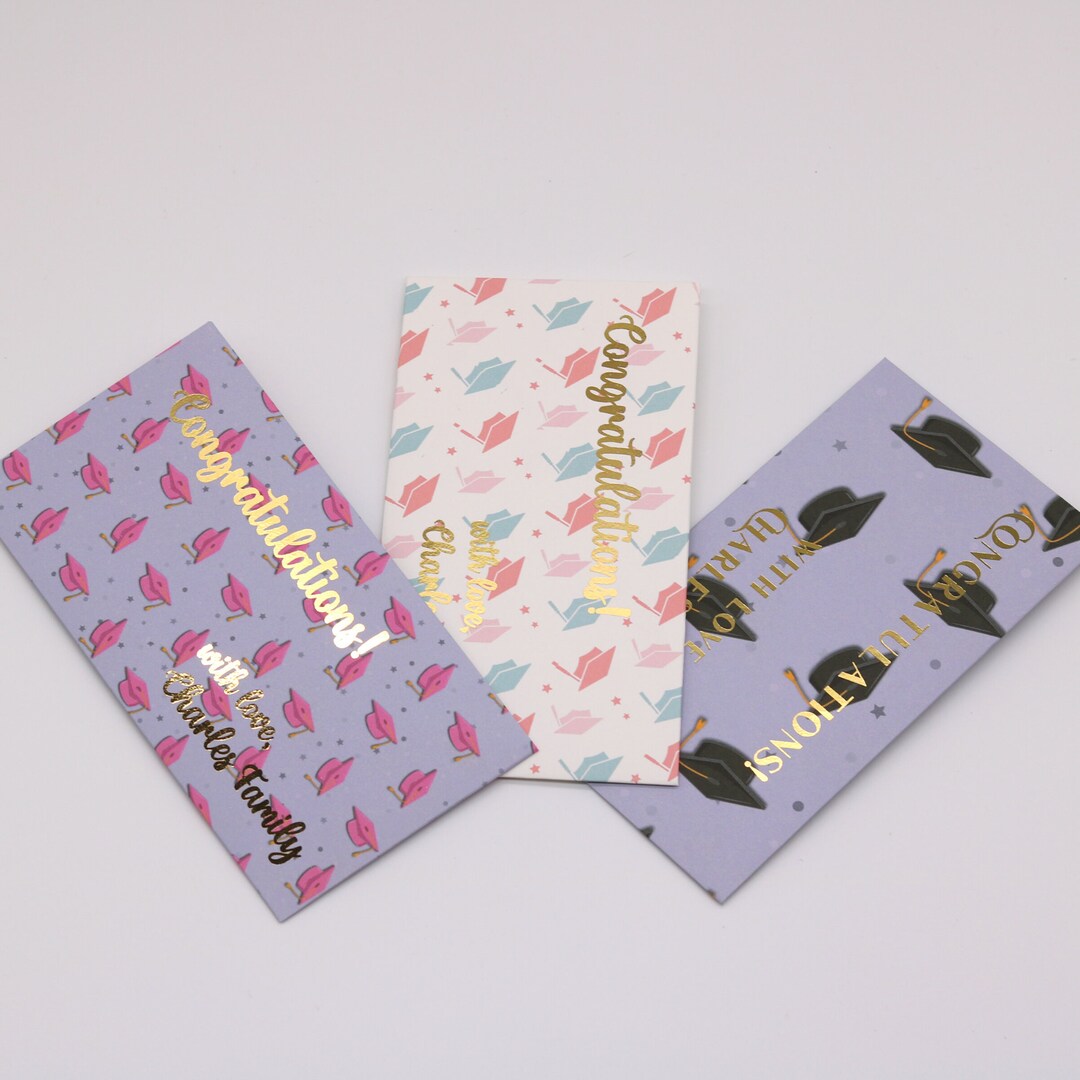 Custom Graduation Foil Money Envelopes, Foil Cash Envelopes, Money ...
