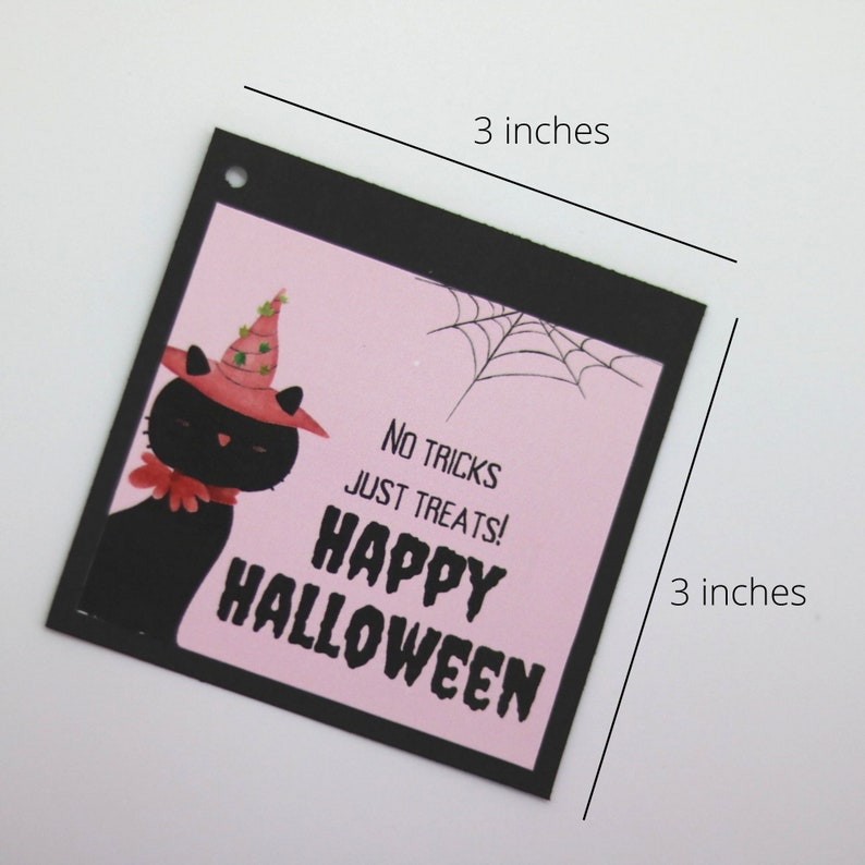 Halloween Black Cat Gift Tag Halloween Gift Tag Halloween - Etsy