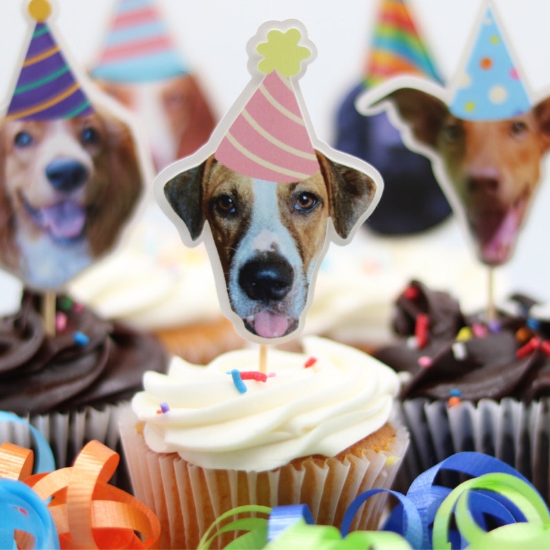 Custom Dog Cupcake Toppers, Personalized Pet Topper, Personalize Dog ...