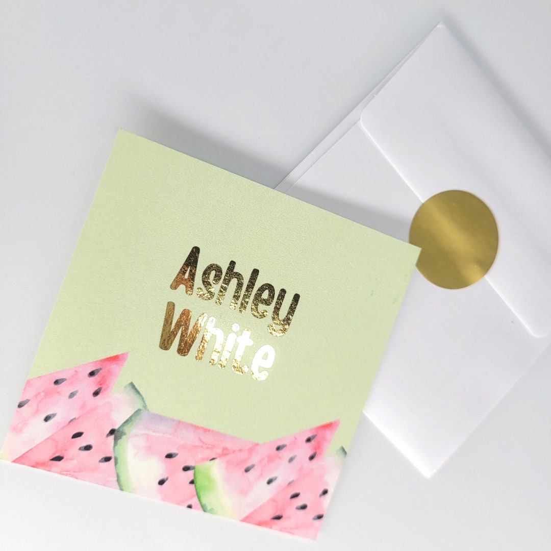 Custom Foil Watermelon Gift Tag, Summer Gift Tag, Personalized Fruit ...