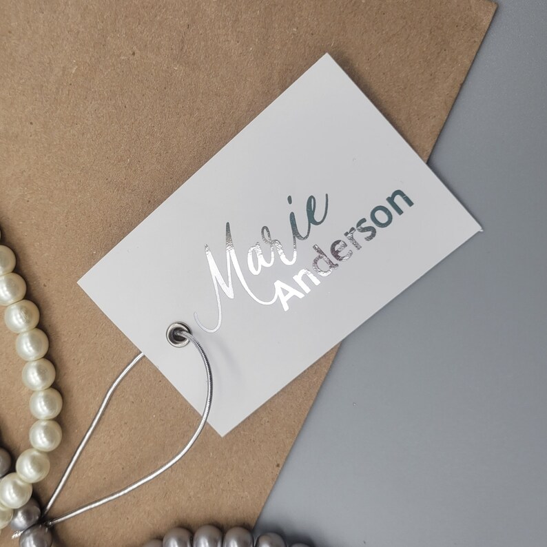 Personalized Foil Name Tag Custom Foil Gift Tag Gold Name - Etsy