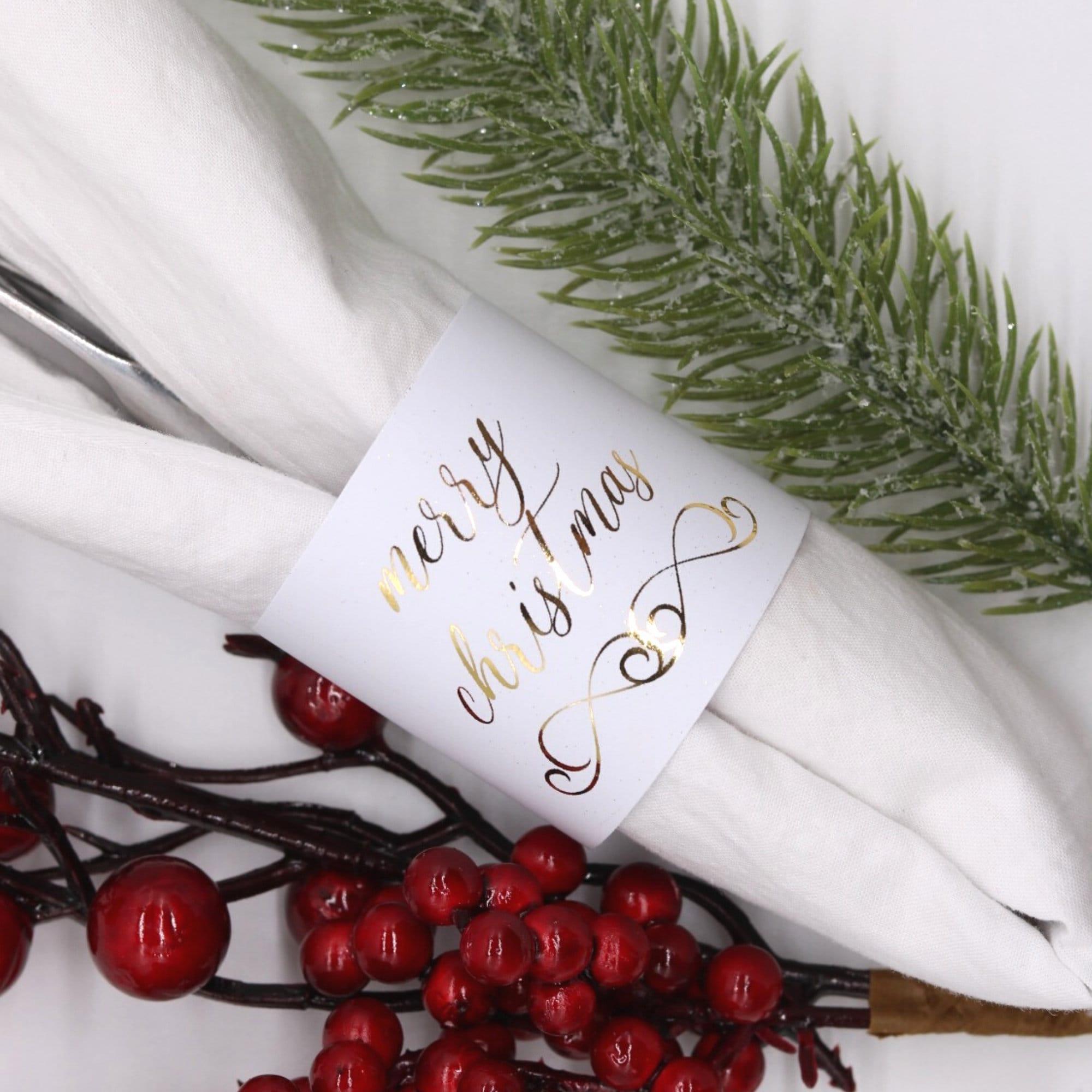 Custom Christmas Paper Napkin Holder, Holidays Napkin Wrapper ...