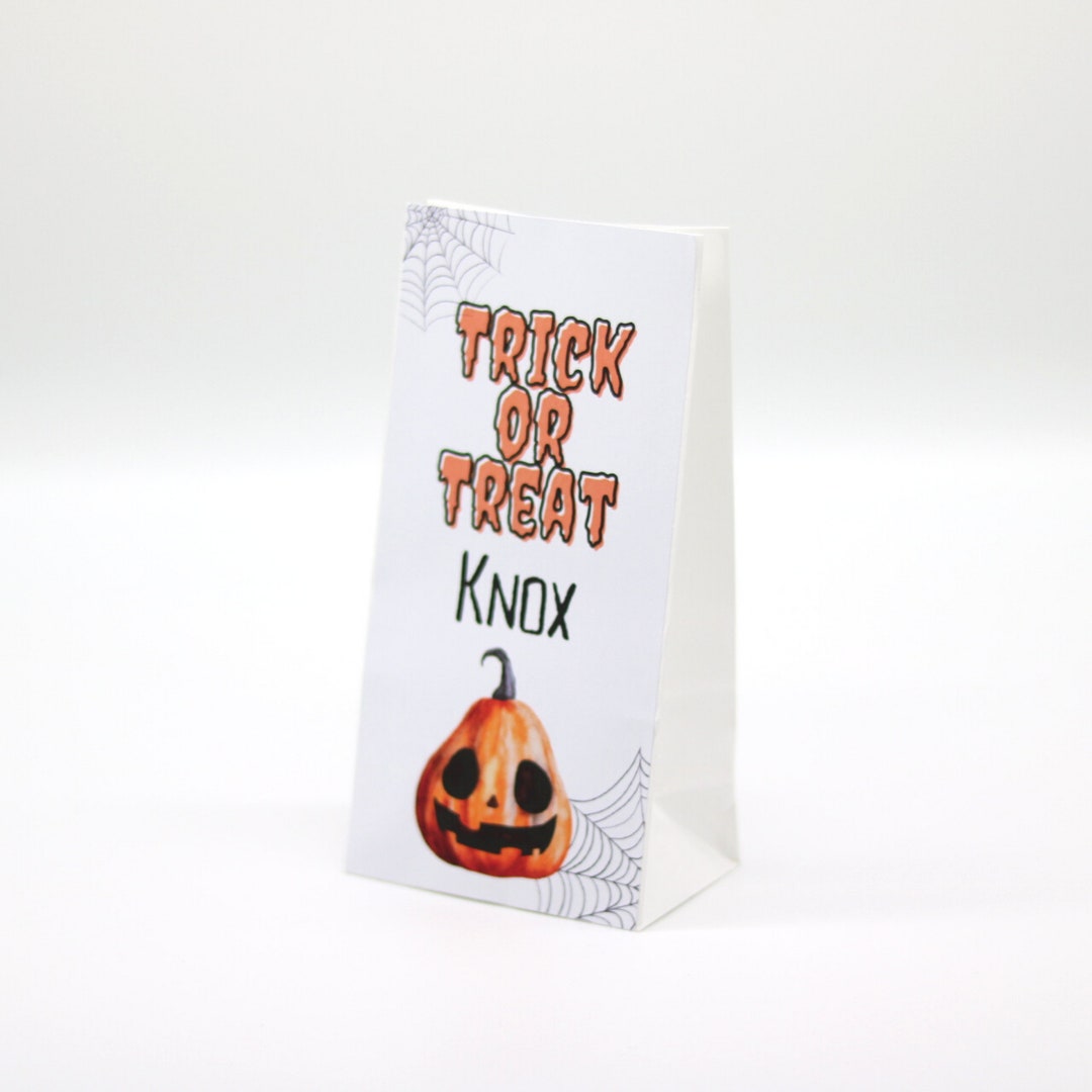Custom Halloween Paper Bags, Halloween Candy Bags, Halloween Treat Bags ...