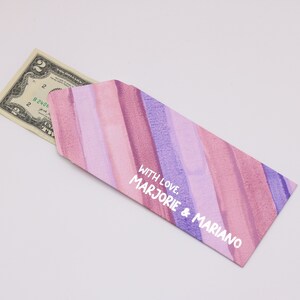 Purple Pink Custom Graduation Foil Money Envelopes, Foil Cash Envelopes ...
