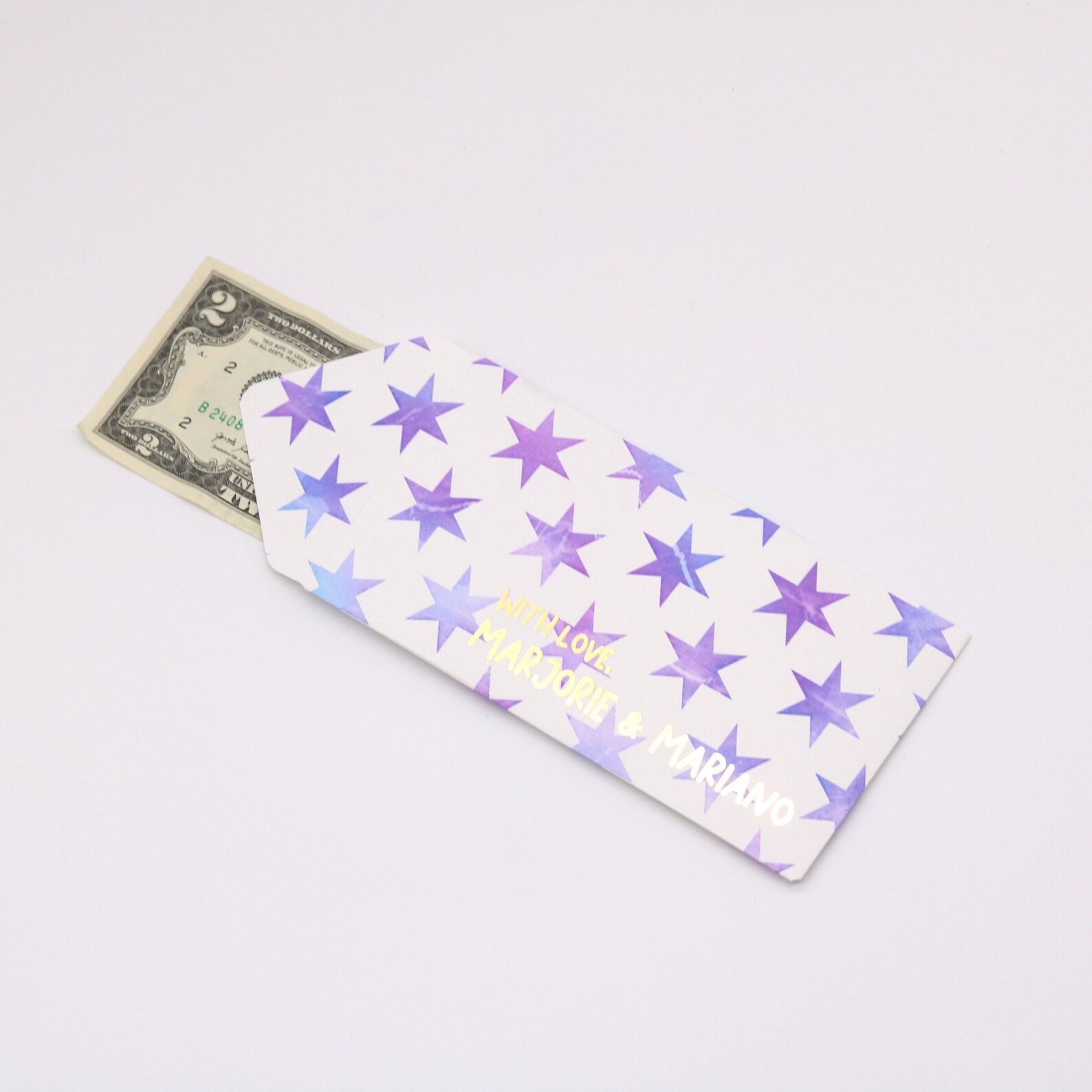 Purple Pink Custom Graduation Foil Money Envelopes, Foil Cash Envelopes ...