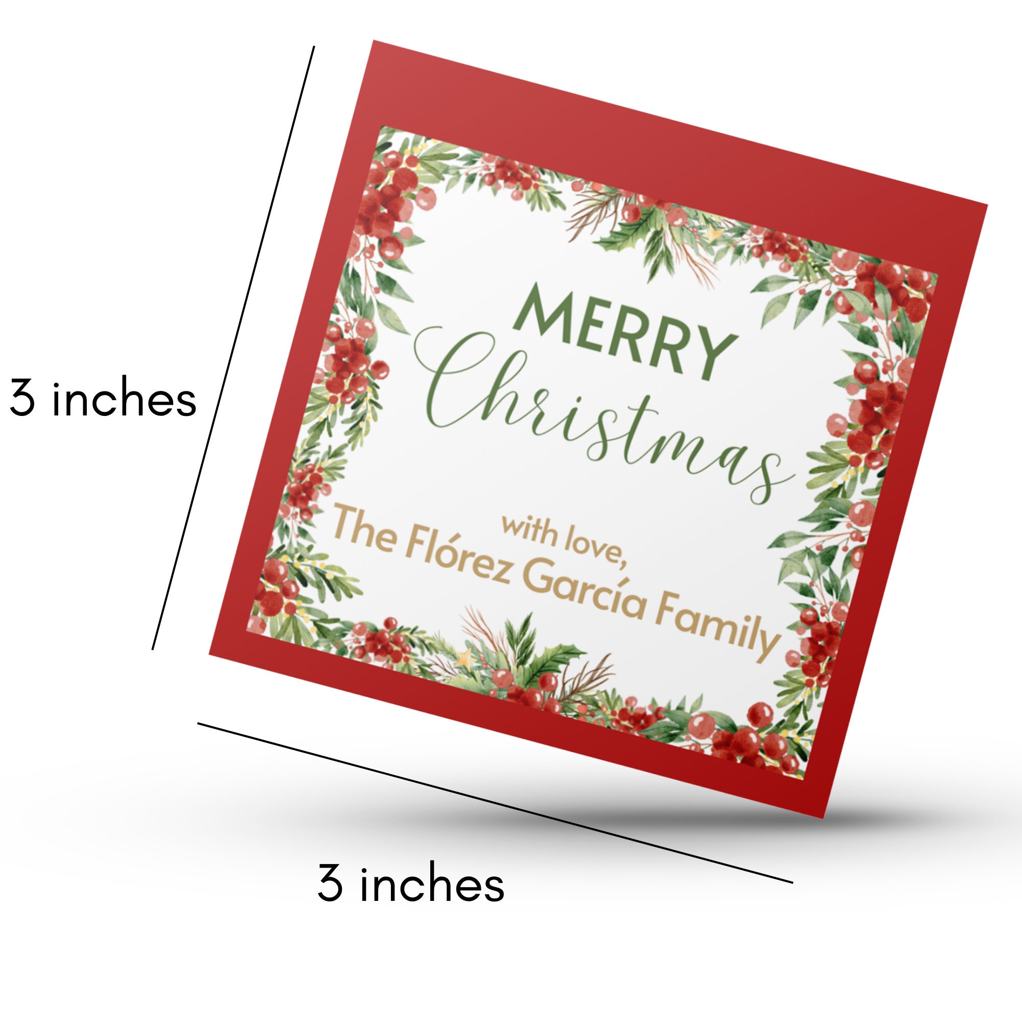 Custom Elegant Gift Tags, Happy Holidays Gift Tags, Personalized ...