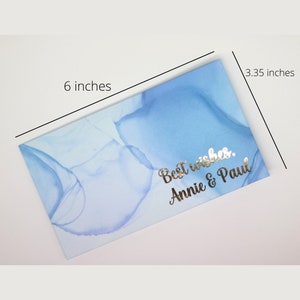 Custom Light Blue Foil Money Envelopes, Foil Cash Envelopes, Money ...