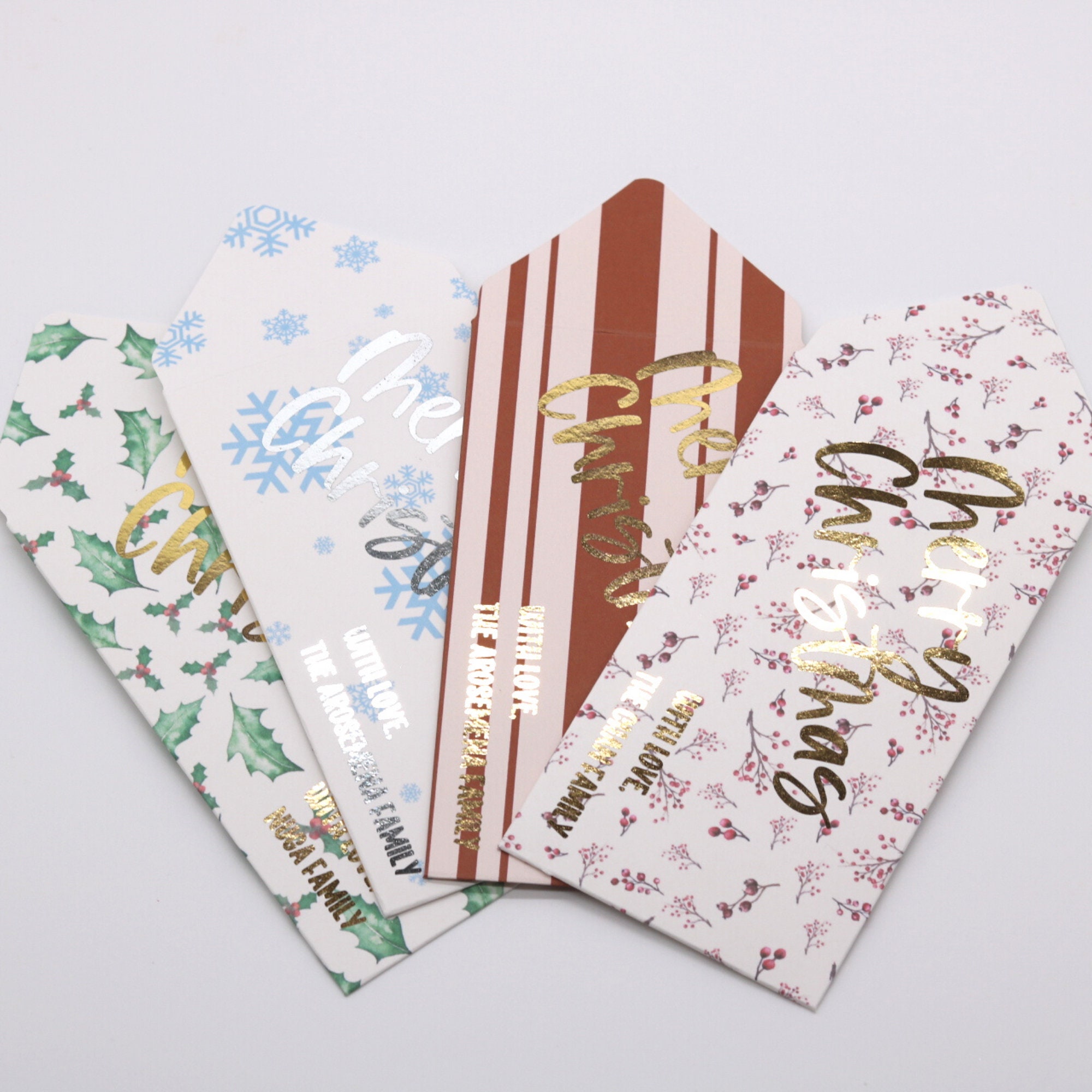 Custom Christmas Money Gift Envelopes Personalized Holiday - Etsy
