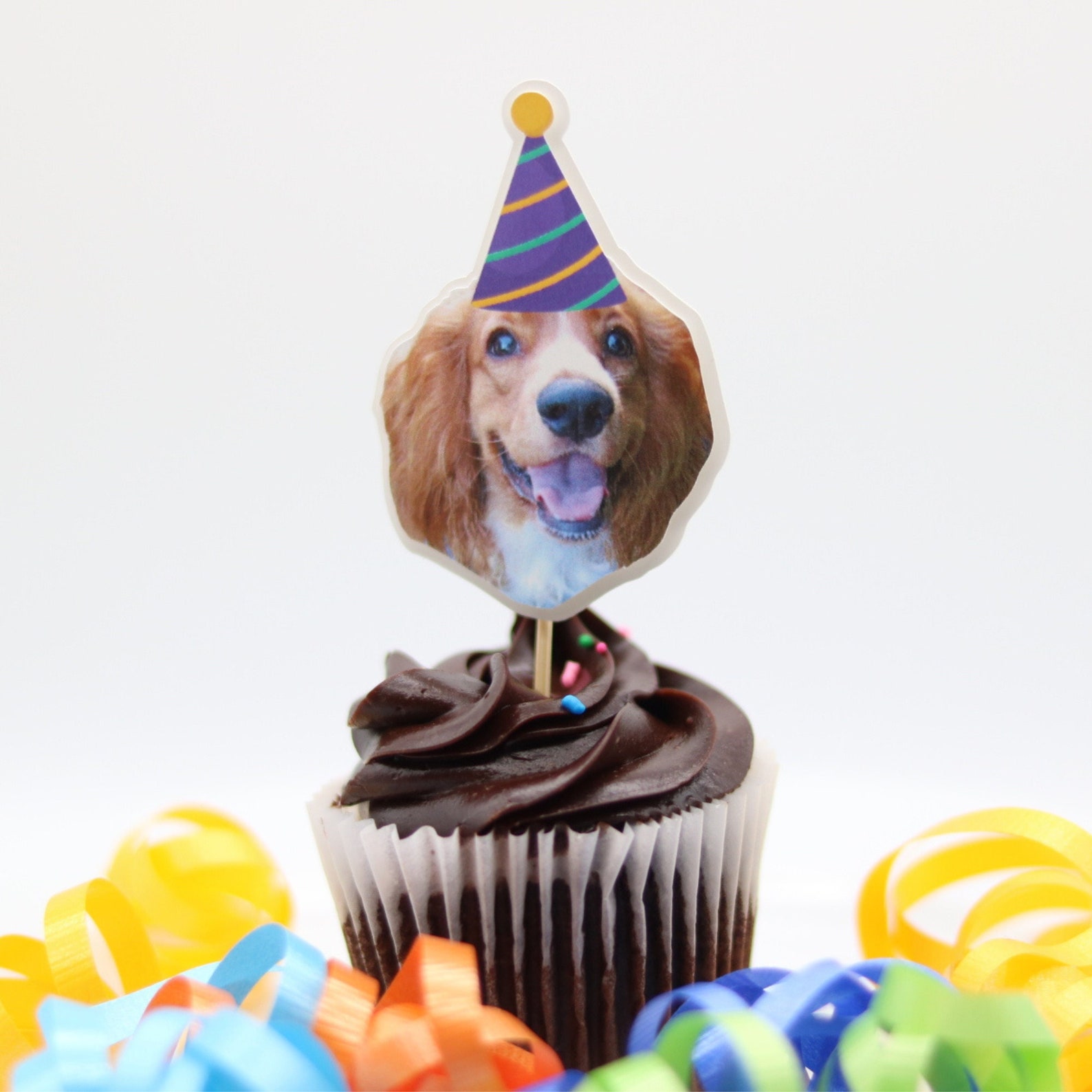 Custom Dog Cupcake Toppers, Personalized Pet Topper, Personalize Dog ...