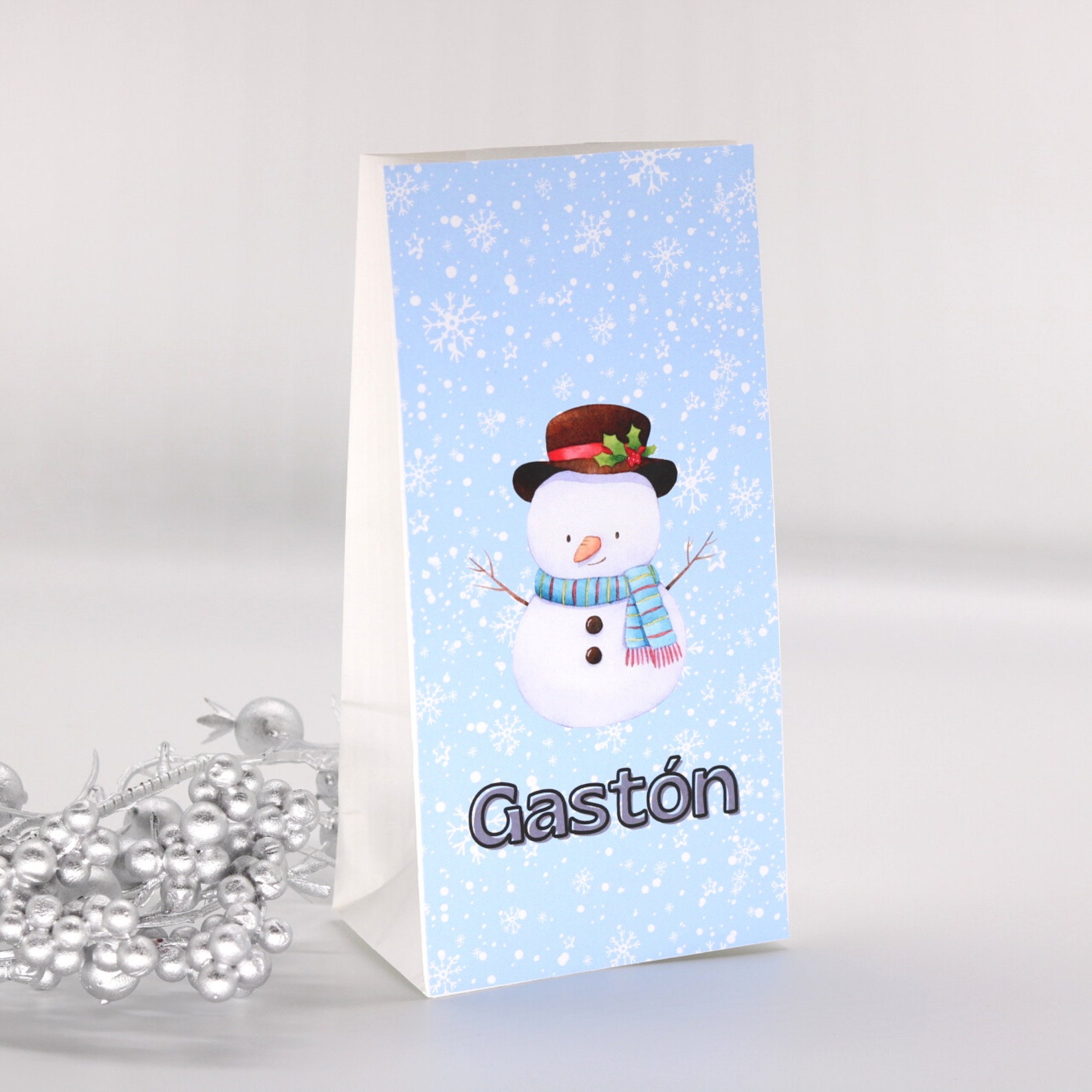 Custom Christmas Paper Bags Christmas Candy Bags Christmas - Etsy
