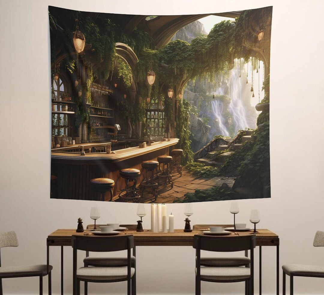 Immersive Tavern, Bar Wall Tapestries Elven - Etsy