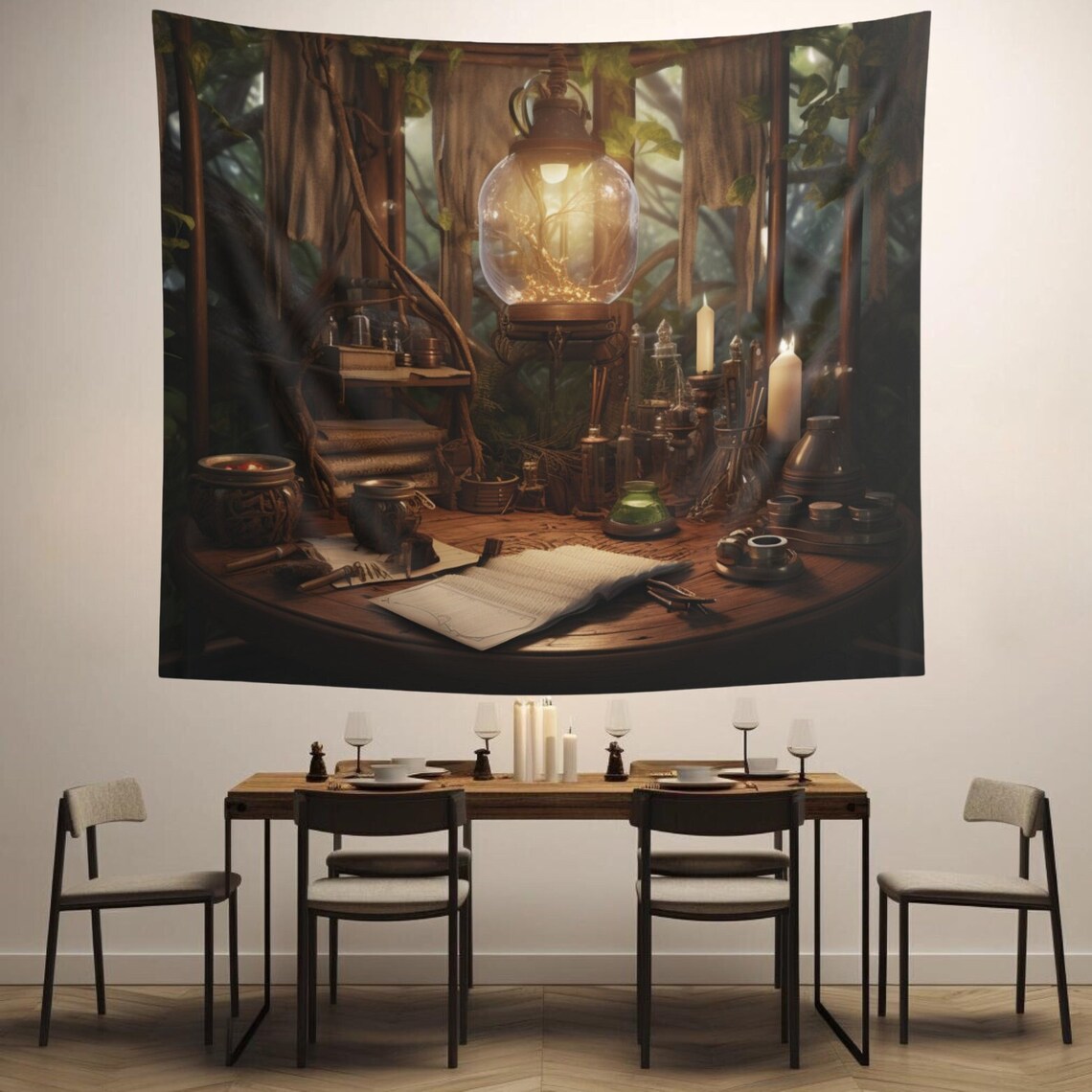 Alchemist Tavern Tapestry | Fantasy Alchemy Bar Wall Art | Dnd Potion ...
