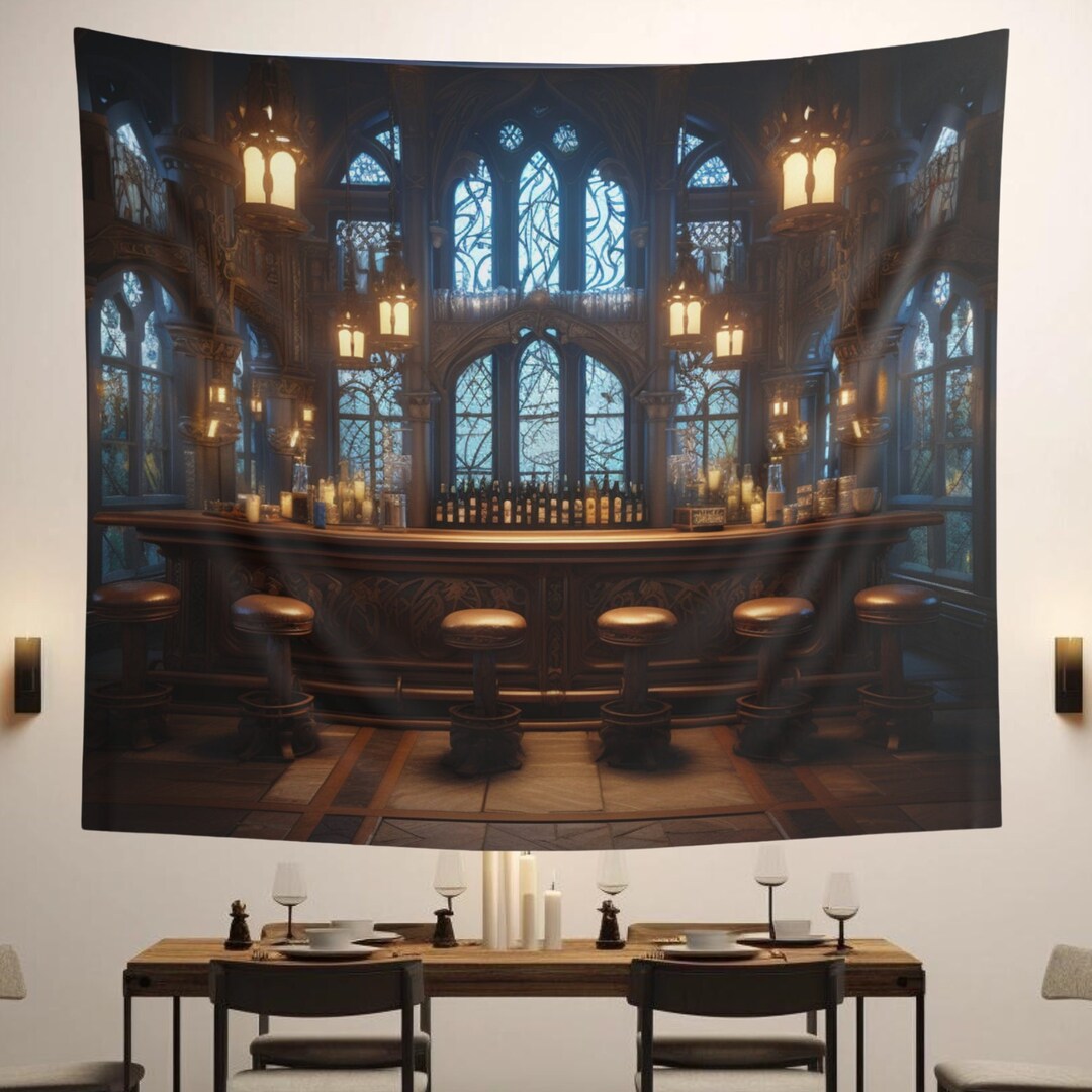 Immersive Tavern, Bar Wall Tapestries Elven - Etsy