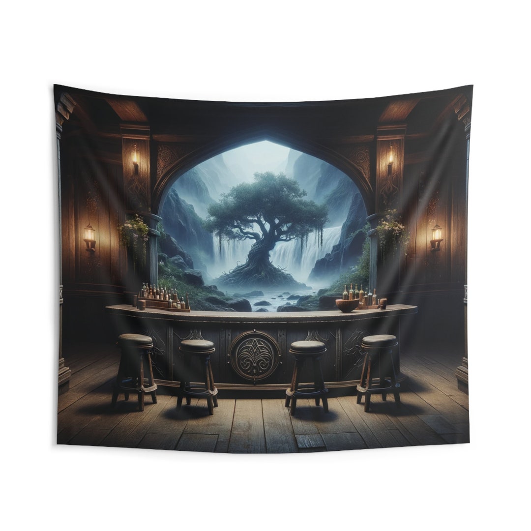 Immersive Tavern, Bar Wall Tapestries Elven - Etsy