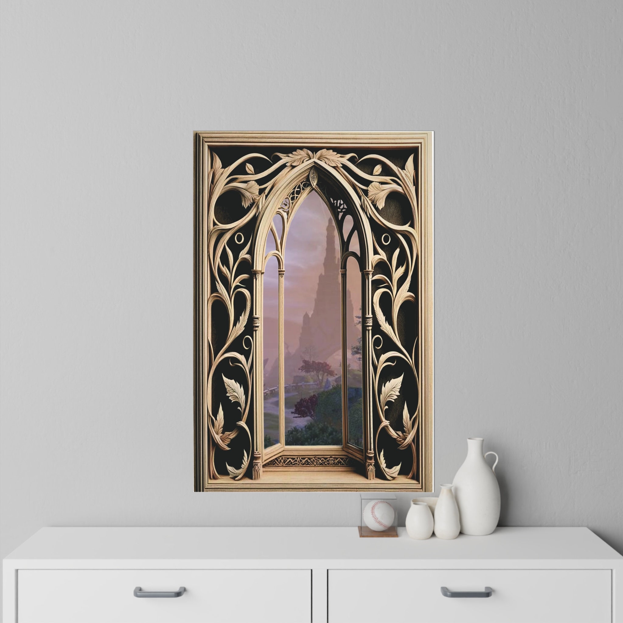 Wall Decals Elven Tall Window View - Etsy