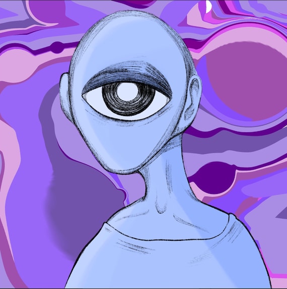 The Blue Man Digital Print - Etsy