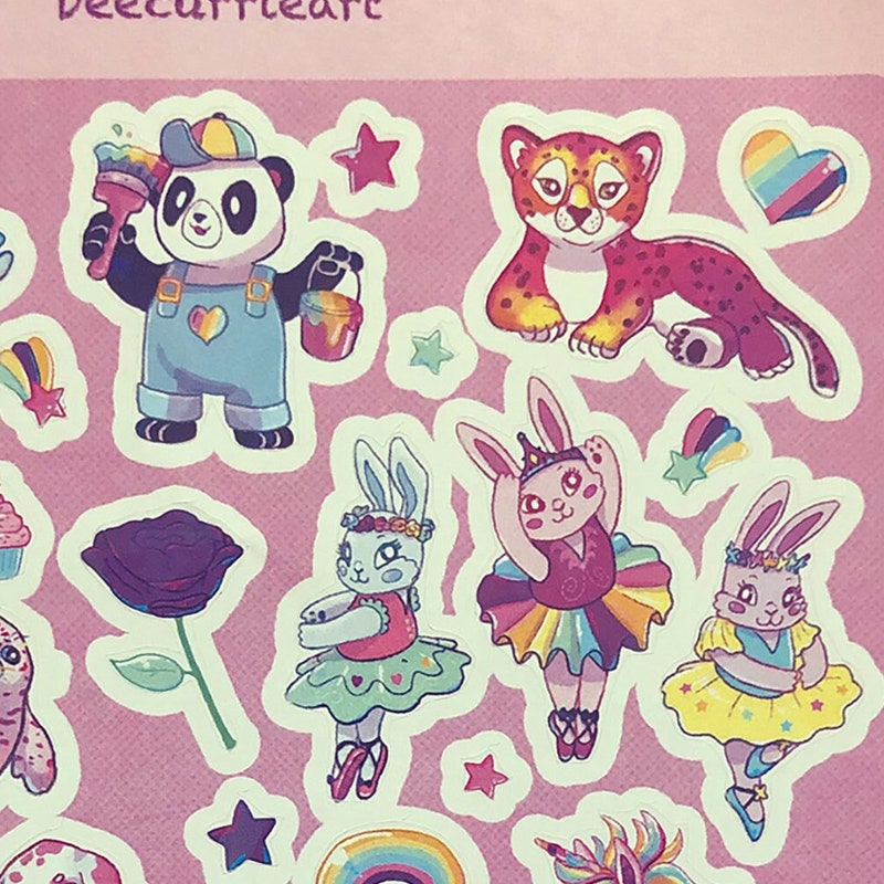Lisa Frank Stickers - Etsy