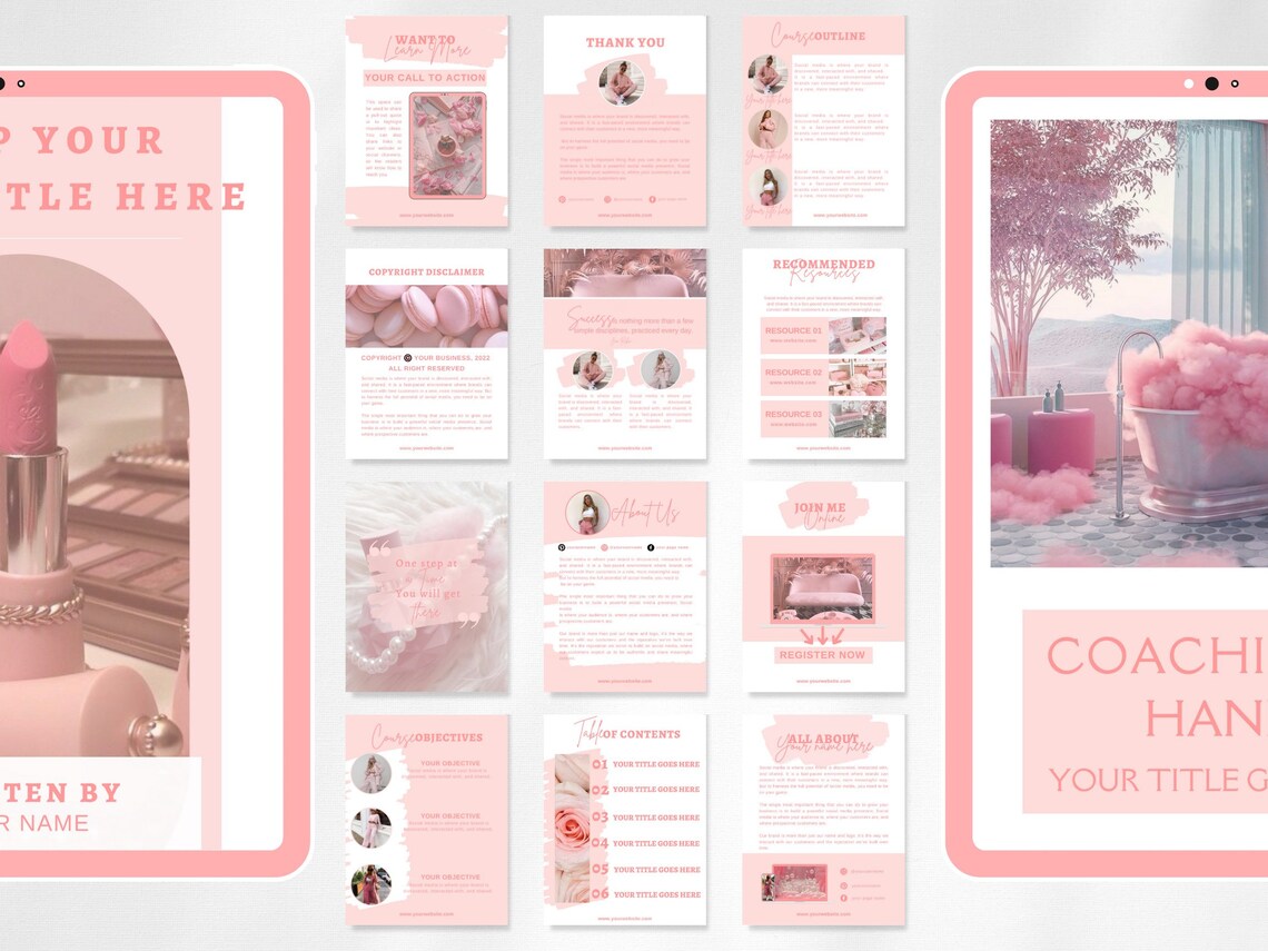 Ebook and Workbook Templates Ebook Canva Template Coaching Ebook ...