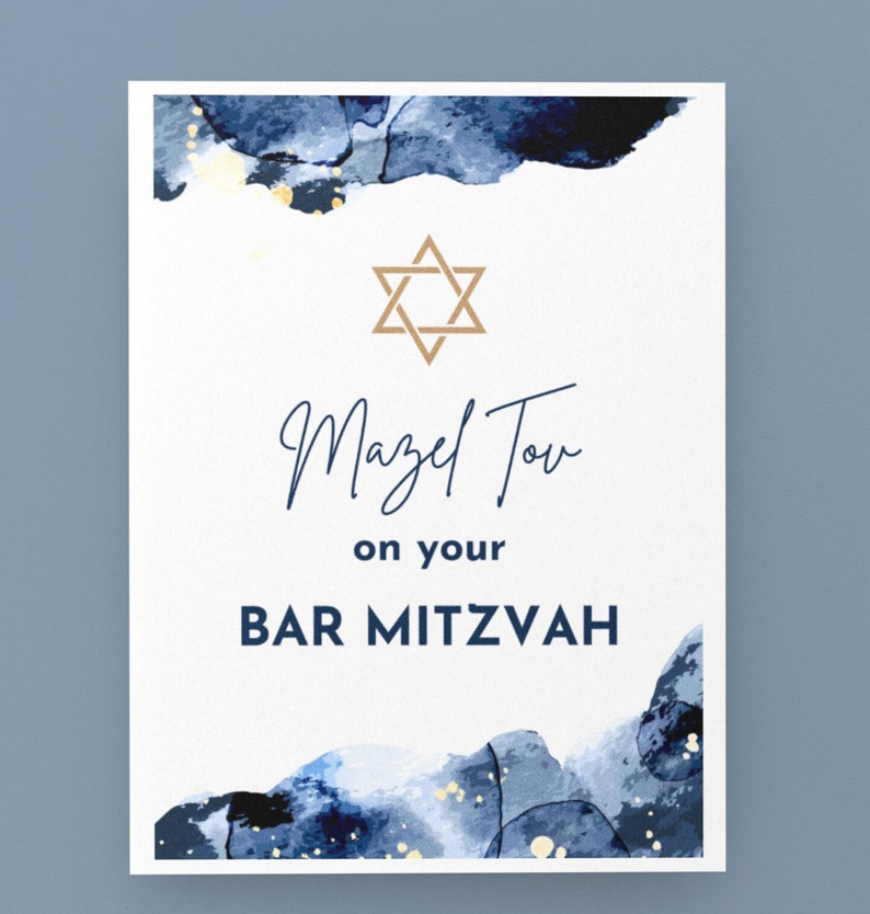 Mazel Tov on Your Bar Mitzvah Digital Card - Etsy