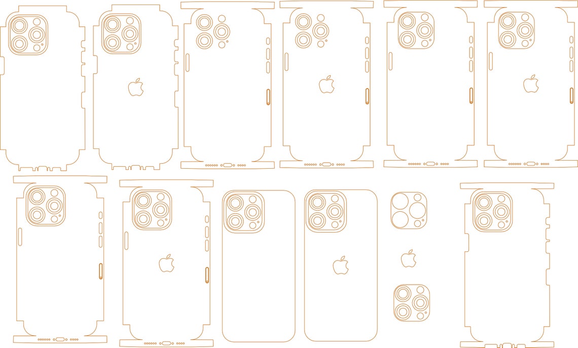 IPhone 15 Pro Max Skin and Screen Template Vector Cut File Cdr , Dxf ...