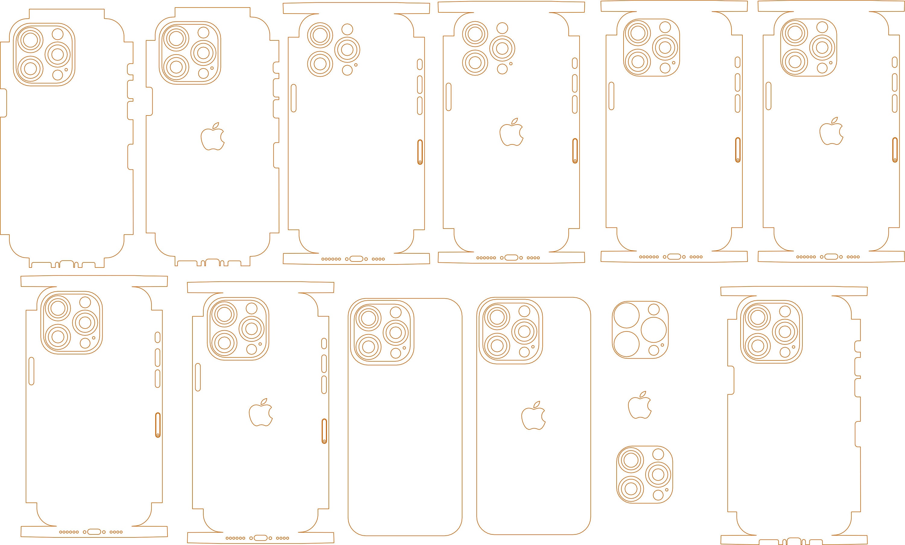 IPhone 15 Pro Max Skin and Screen Template Vector Cut File Cdr , Dxf ...