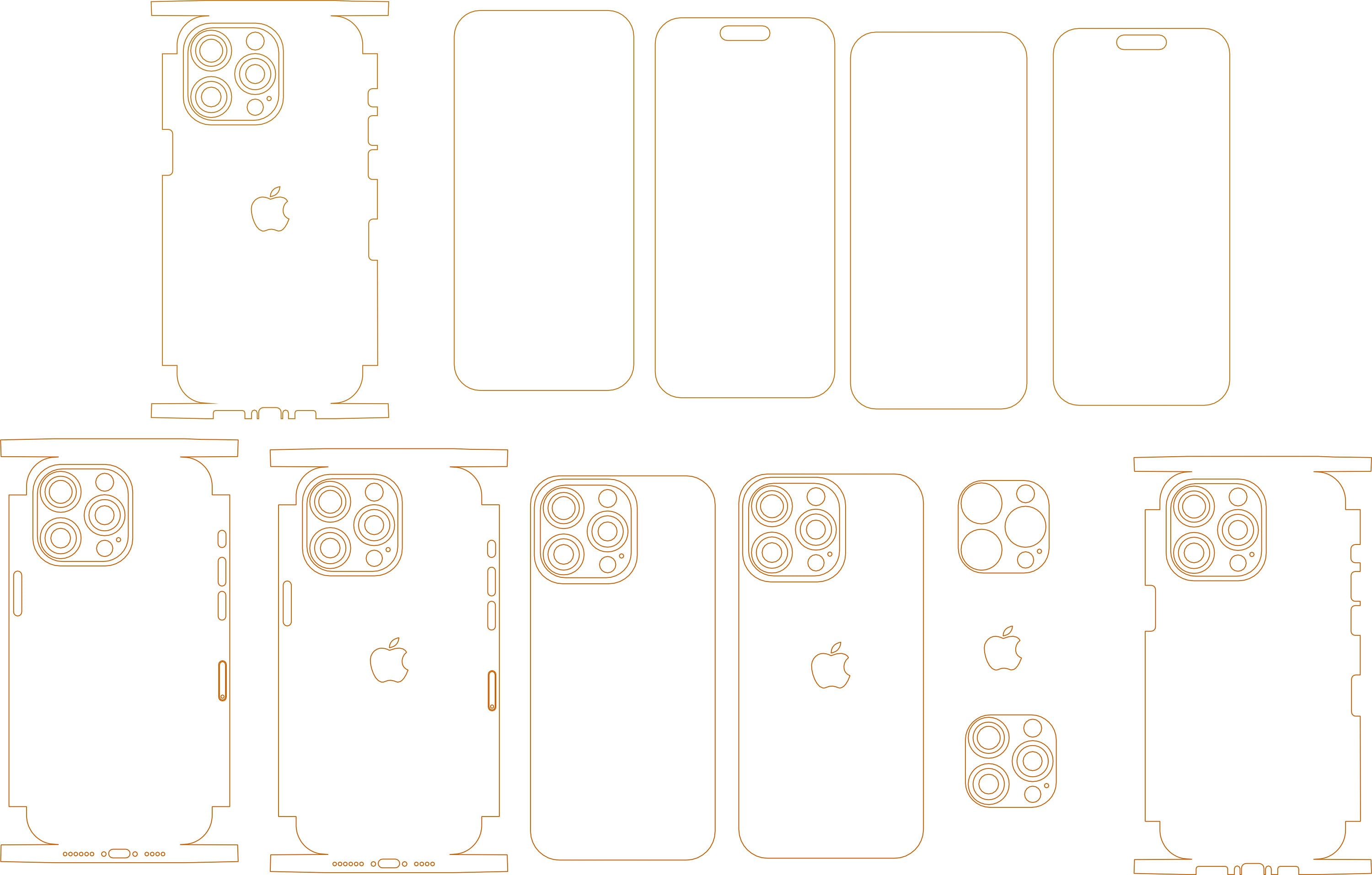 IPhone 15 Pro Max Skin and Screen Template Vector Cut File Cdr , Dxf ...