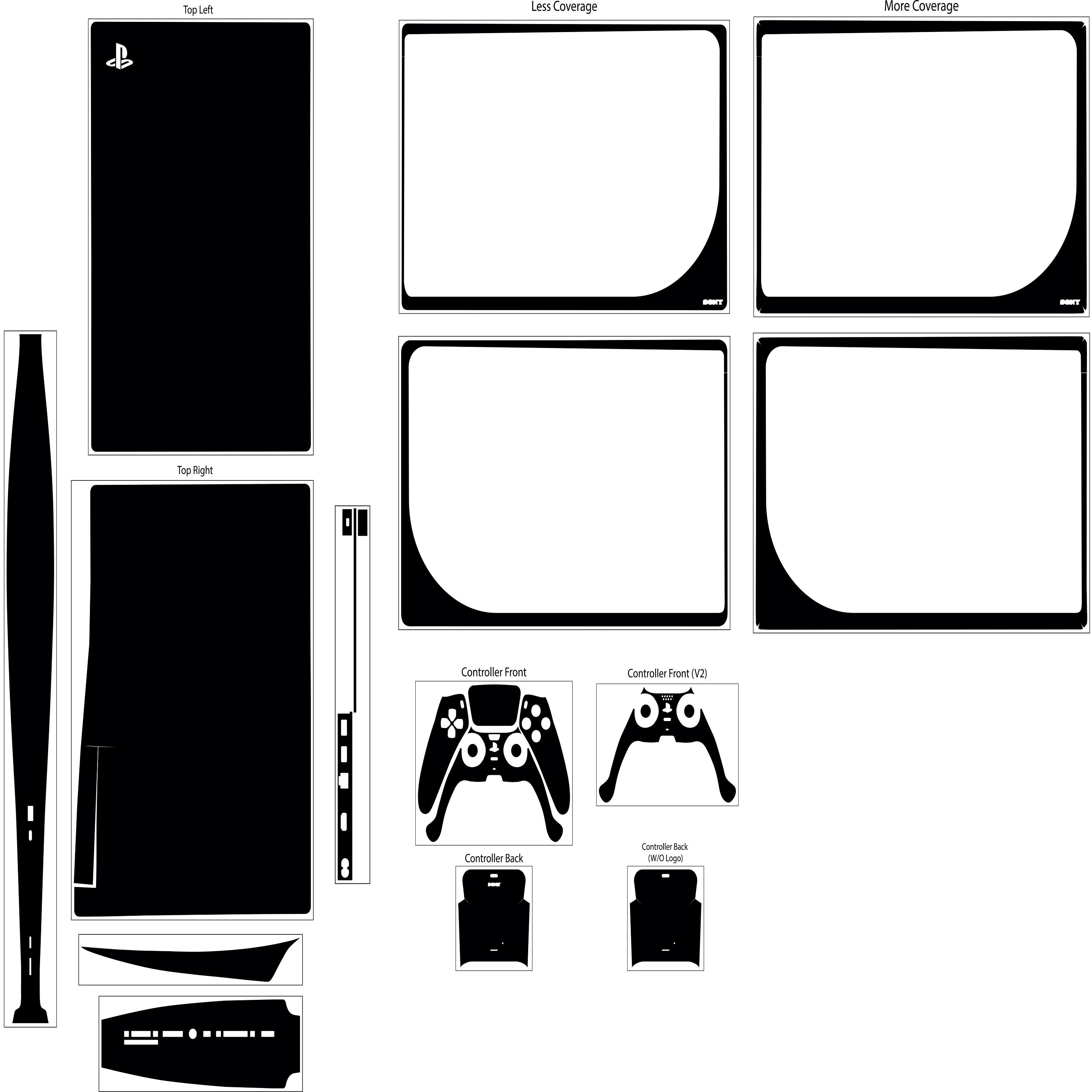 All Playstation 5 , 4, 3 Pro , Slim , Digital , Disk Skin Template - Etsy