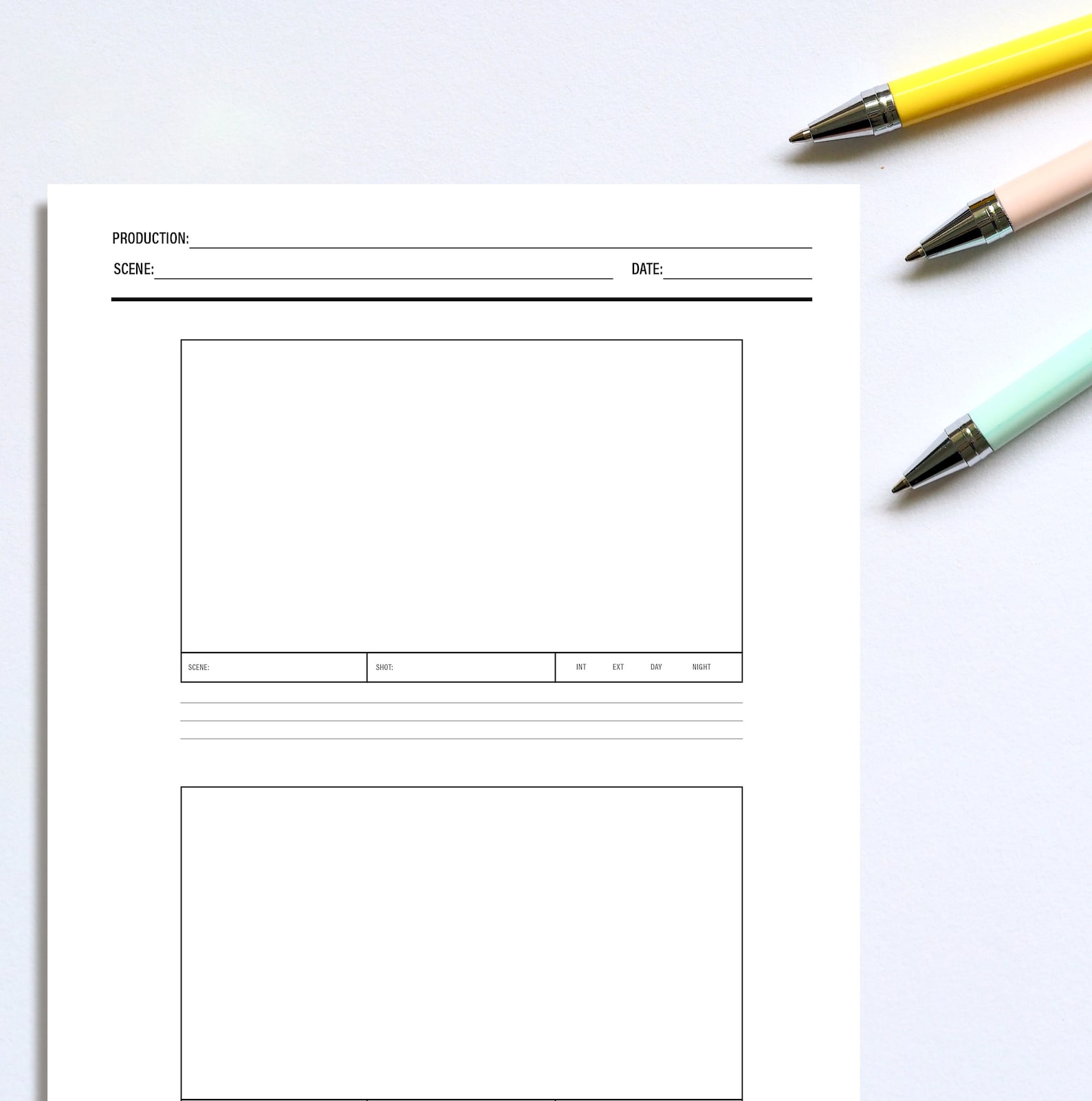 Storyboard Template (printable / Photoshop) - Etsy