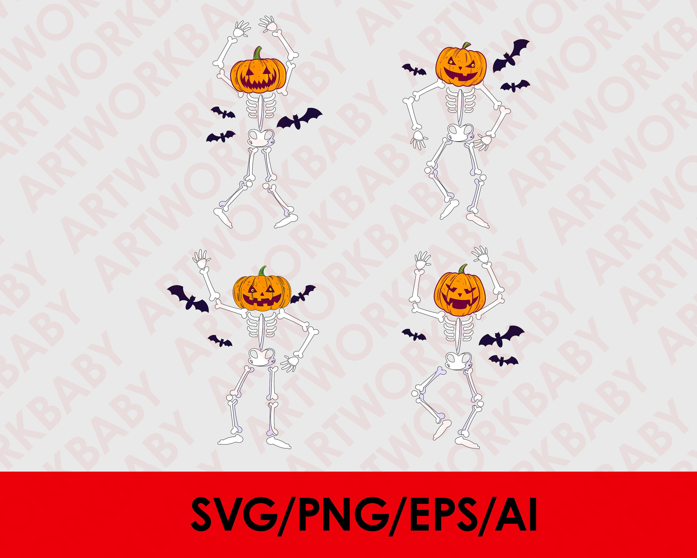 Halloween Skeletons Svg Digital Download, Halloween Skeletons Png ...