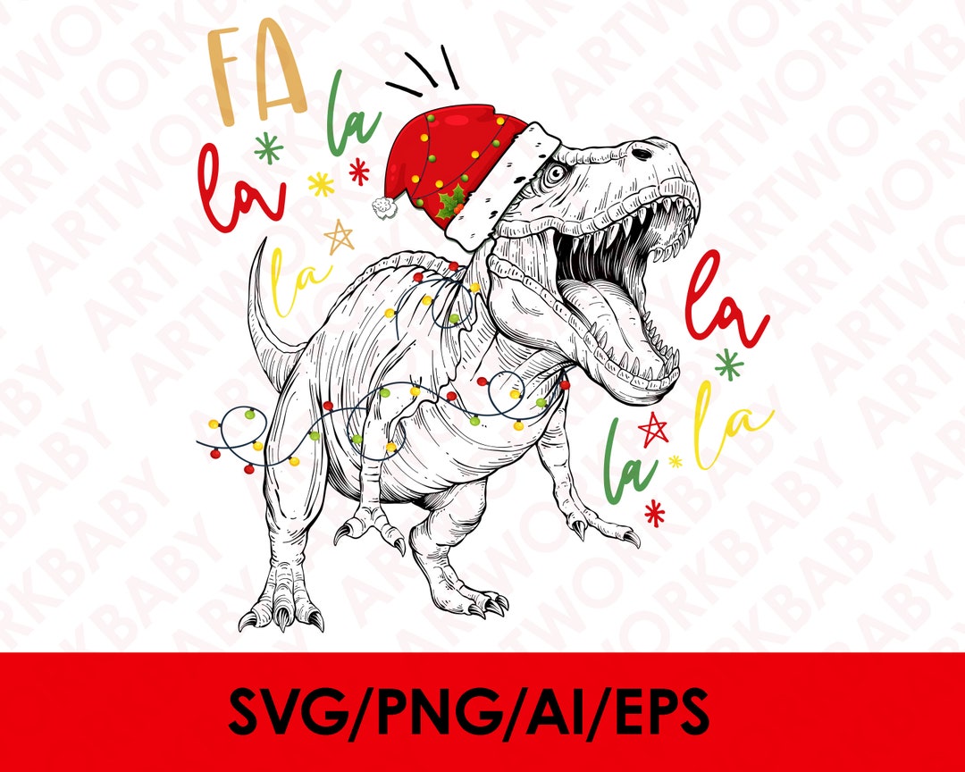 Christmas T-rex Holiday for Light Svg Digital Download and Png ...