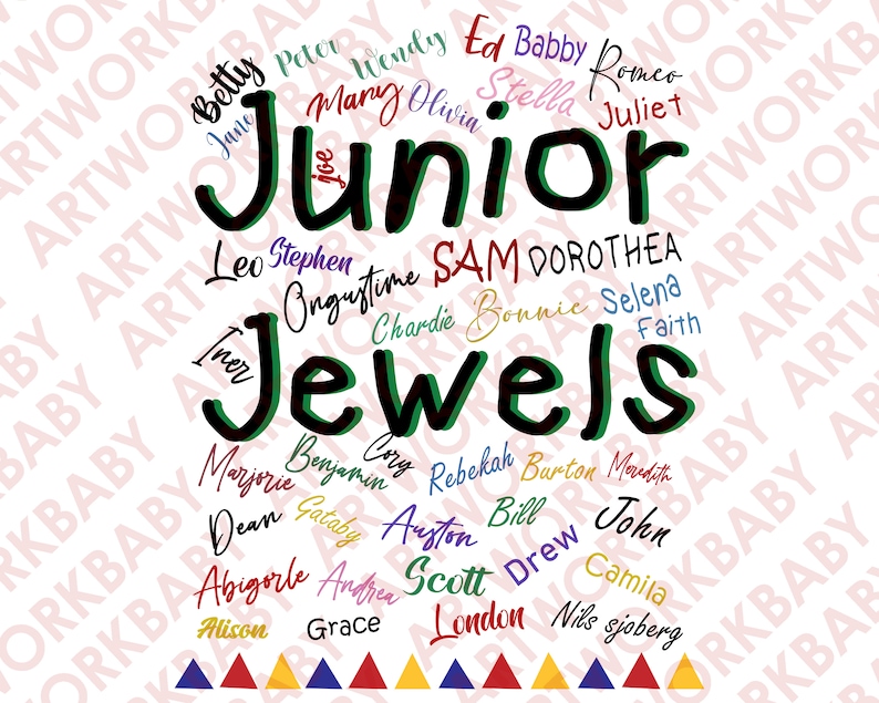 Junior Jewels Svg Digital Download, Junior Jewels Png Sublimation ...