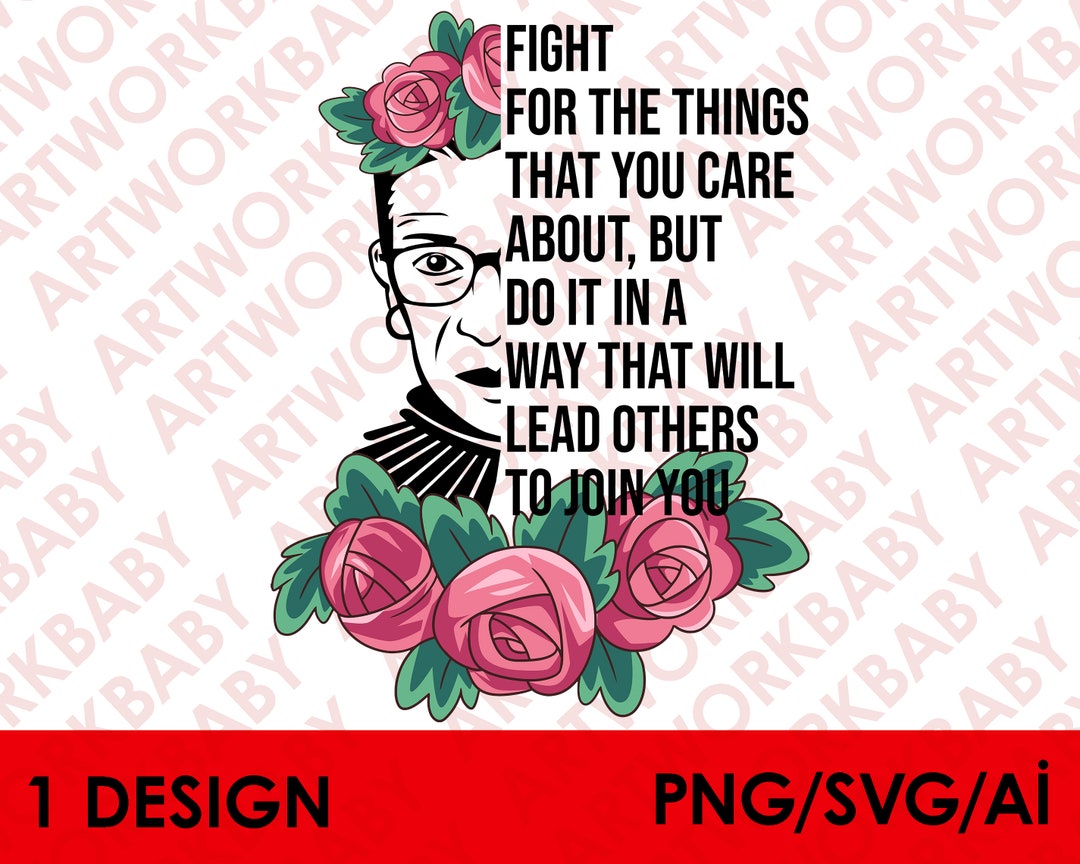 Ruth Bader Ginsburg Svg Digital Download, Ruth Bader Ginsburg Png ...