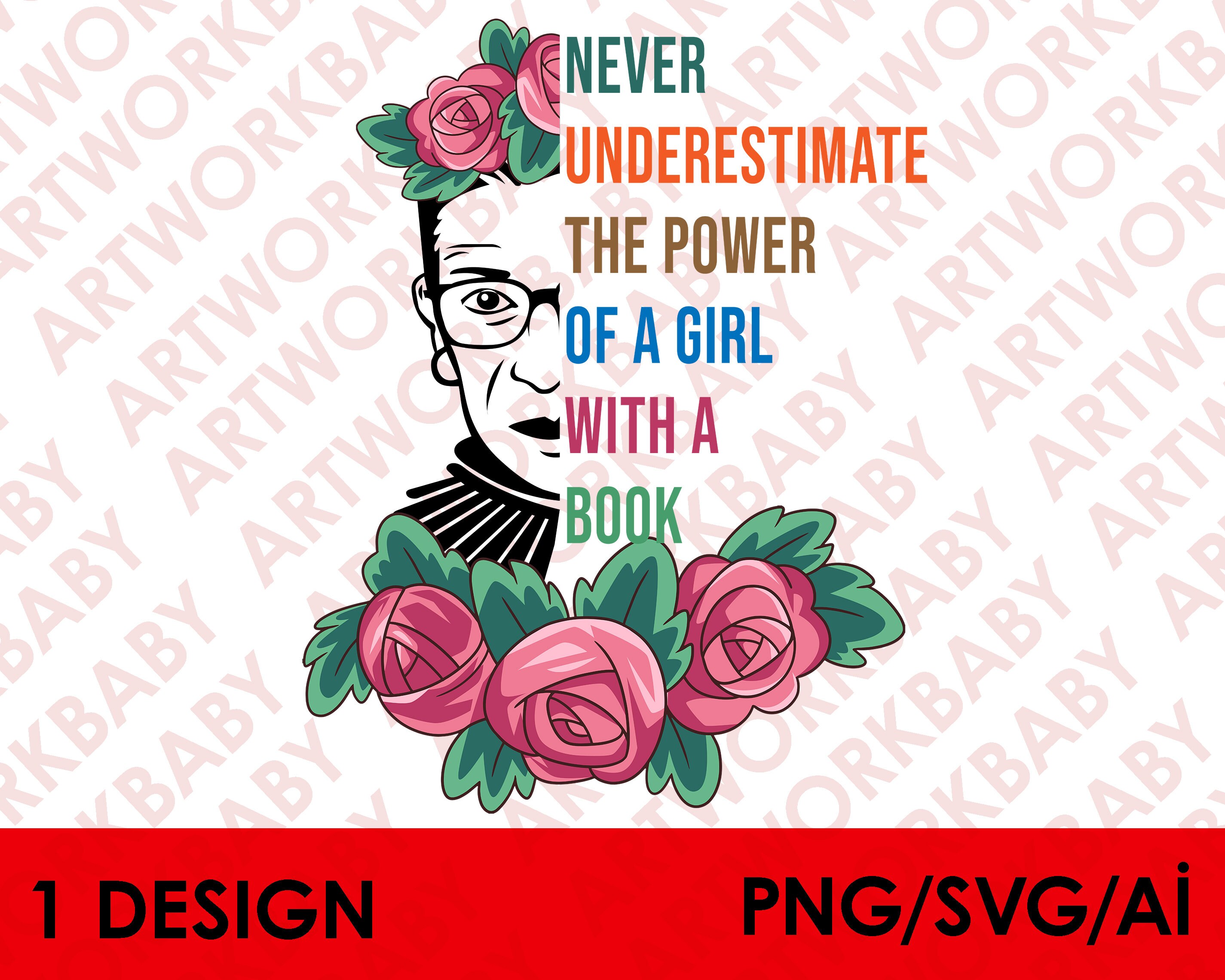 Ruth Bader Ginsburg Svg Digital Download, Ruth Bader Ginsburg Png ...