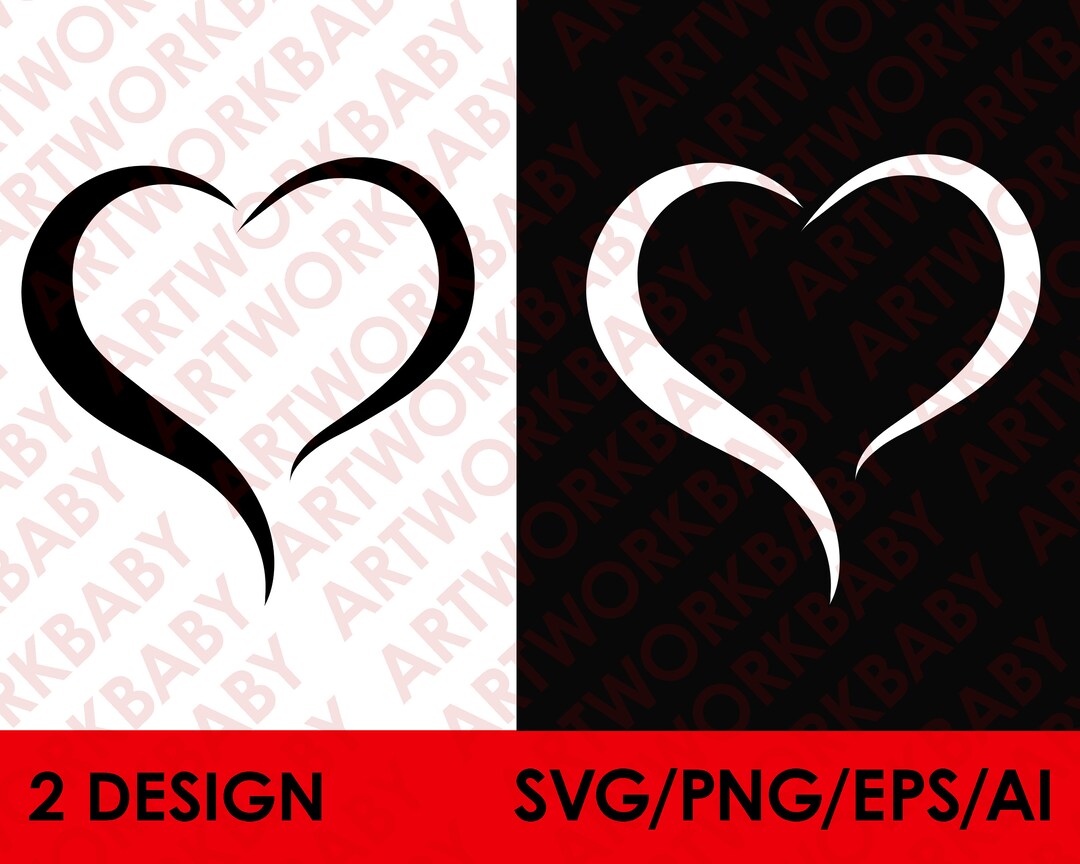 Open Heart Svg Digital Download, Open Heart Png Sublimation Design ...