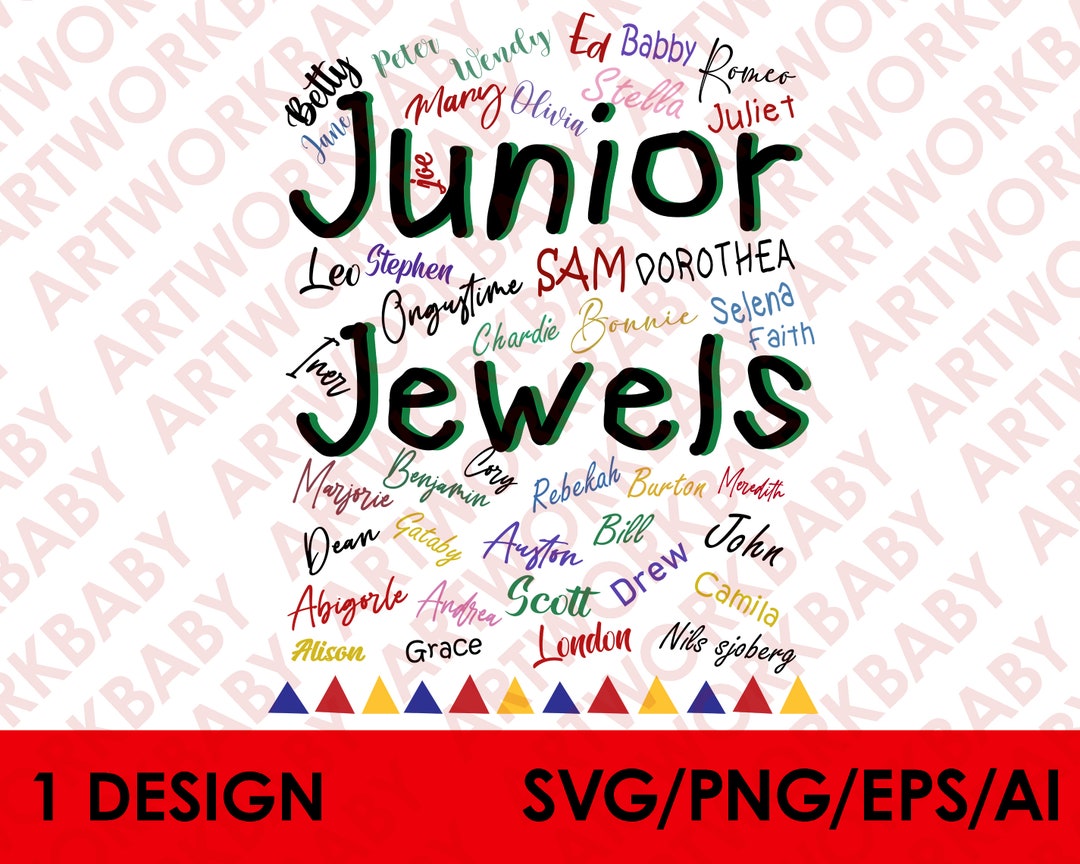 Junior Jewels Svg Digital Download, Junior Jewels Png Sublimation ...
