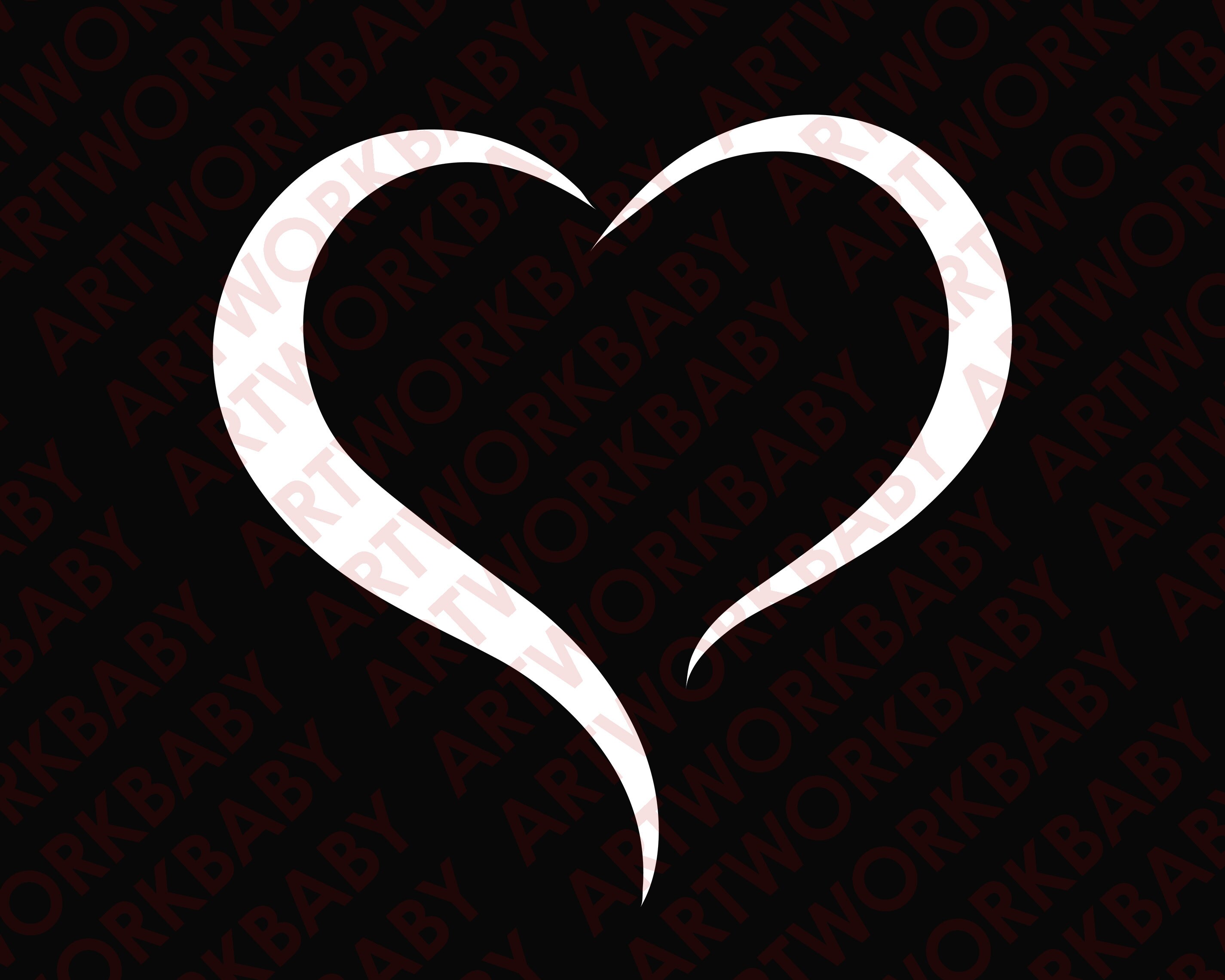 Open Heart Svg Digital Download, Open Heart Png Sublimation Design ...