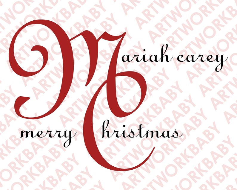 Mariah Carey Merry Christmas Svg Digital Download, Mariah Carey Merry ...