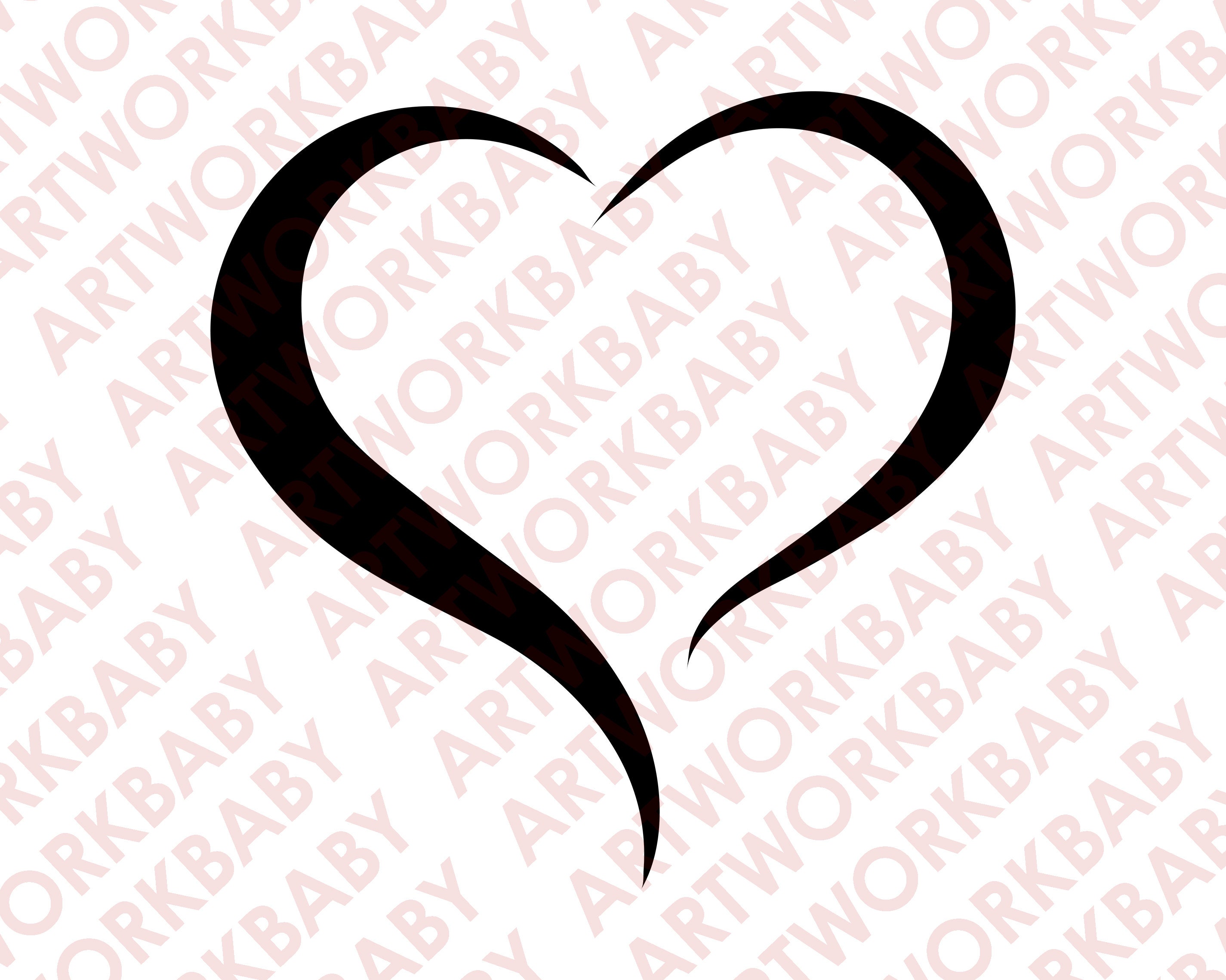 Open Heart Svg Digital Download, Open Heart Png Sublimation Design ...