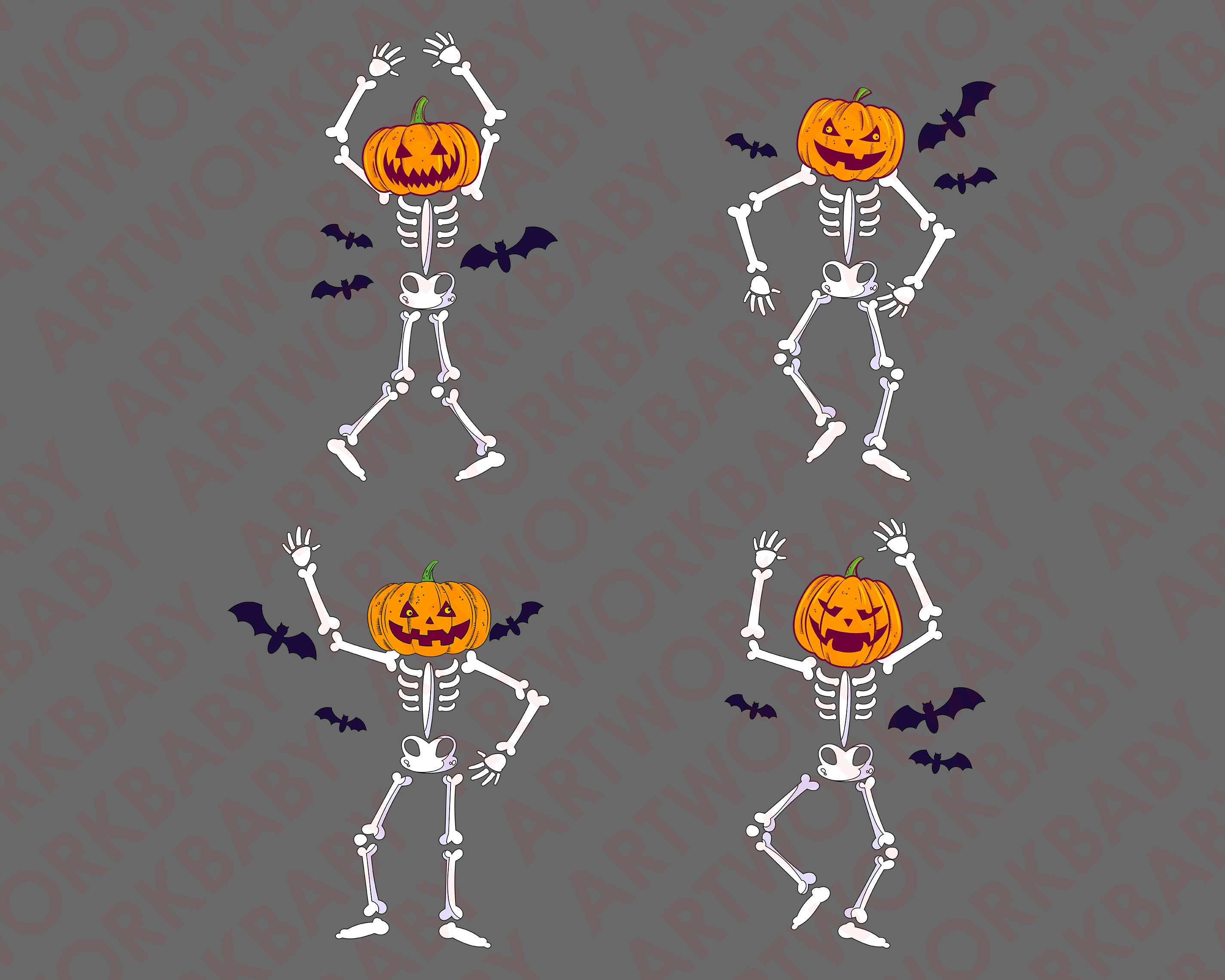 Halloween Skeletons Svg Digital Download, Halloween Skeletons Png ...