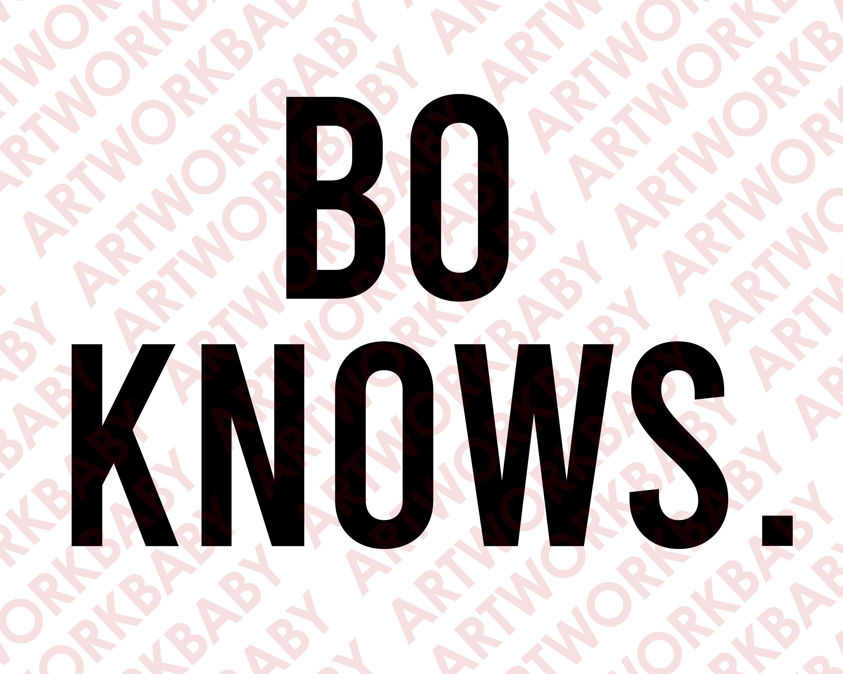 Bo Knows Svg Digital Download, Bo Knows Png Sublimation Design Download ...