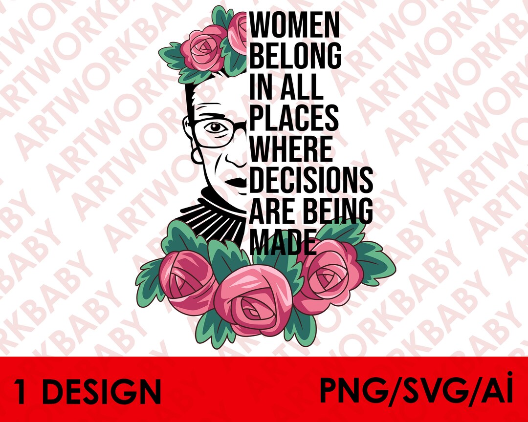 Ruth Bader Ginsburg Svg Digital Download, Ruth Bader Ginsburg Png ...