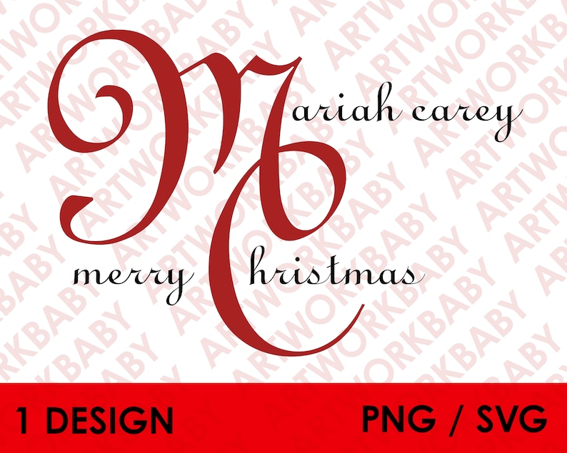 Mariah Carey Merry Christmas Svg Digital Download, Mariah Carey Merry ...
