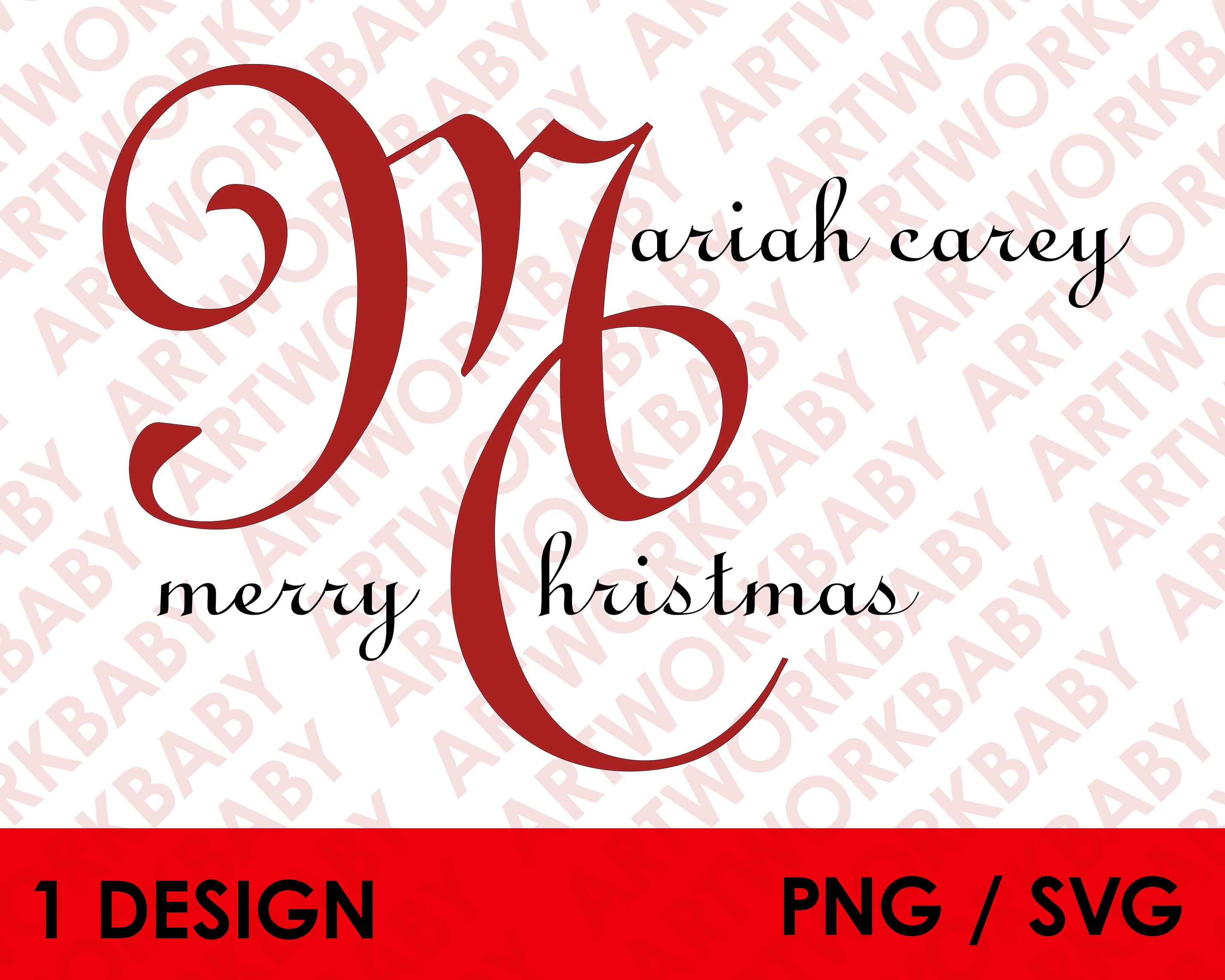 Mariah Carey Merry Christmas Svg Digital Download, Mariah Carey Merry ...